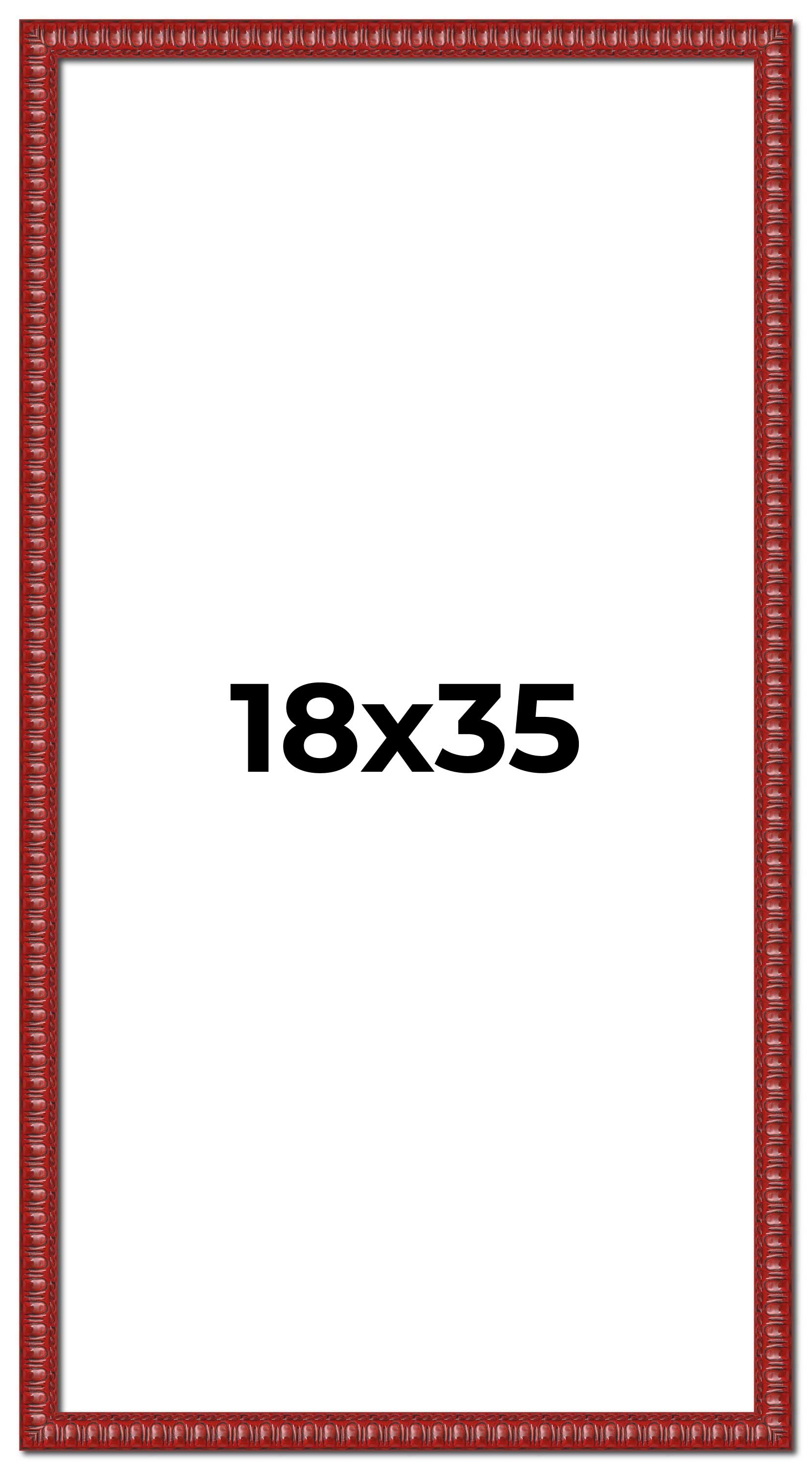 18x35 Frame Red Solid Wood Picture Frame Width 1 Inches | Interior ...
