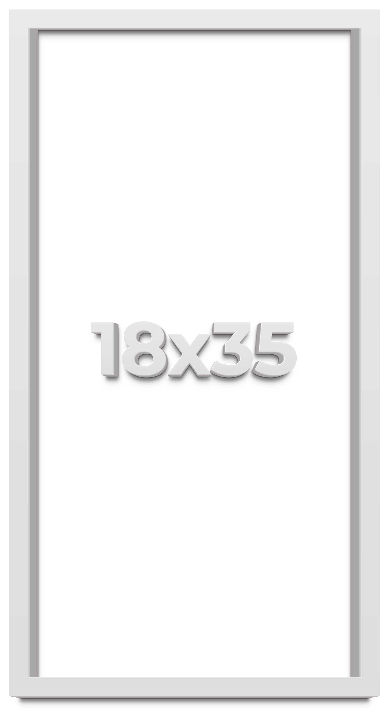 18x35 Shadow Box High Gloss White Display Frame | 1.625 Inches Deep | 1 ...
