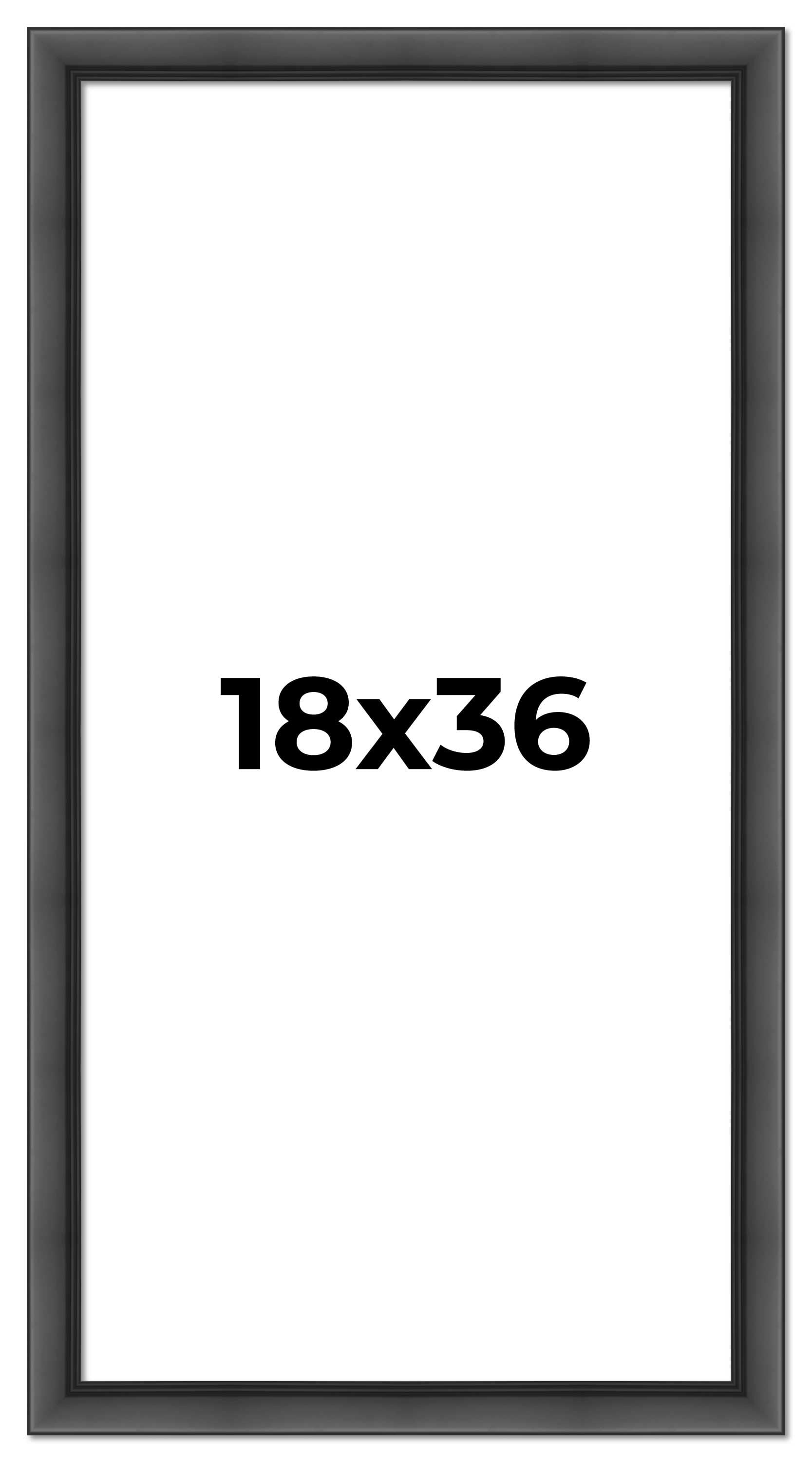 Walmart 18x36 Black Solid Wood Frame with UV Resistant Acrylic & Foam ...