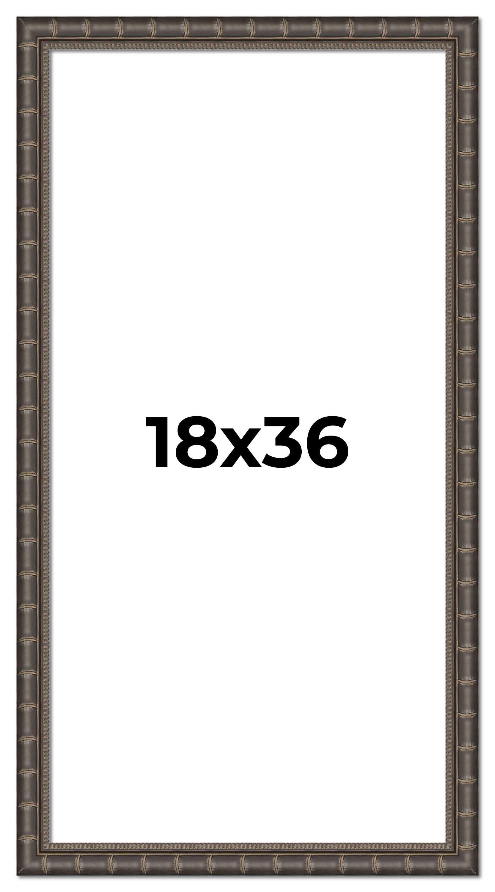 18x36 Frame Black Bamboo Solid Wood Picture Frame Width 1.5 Inches ...