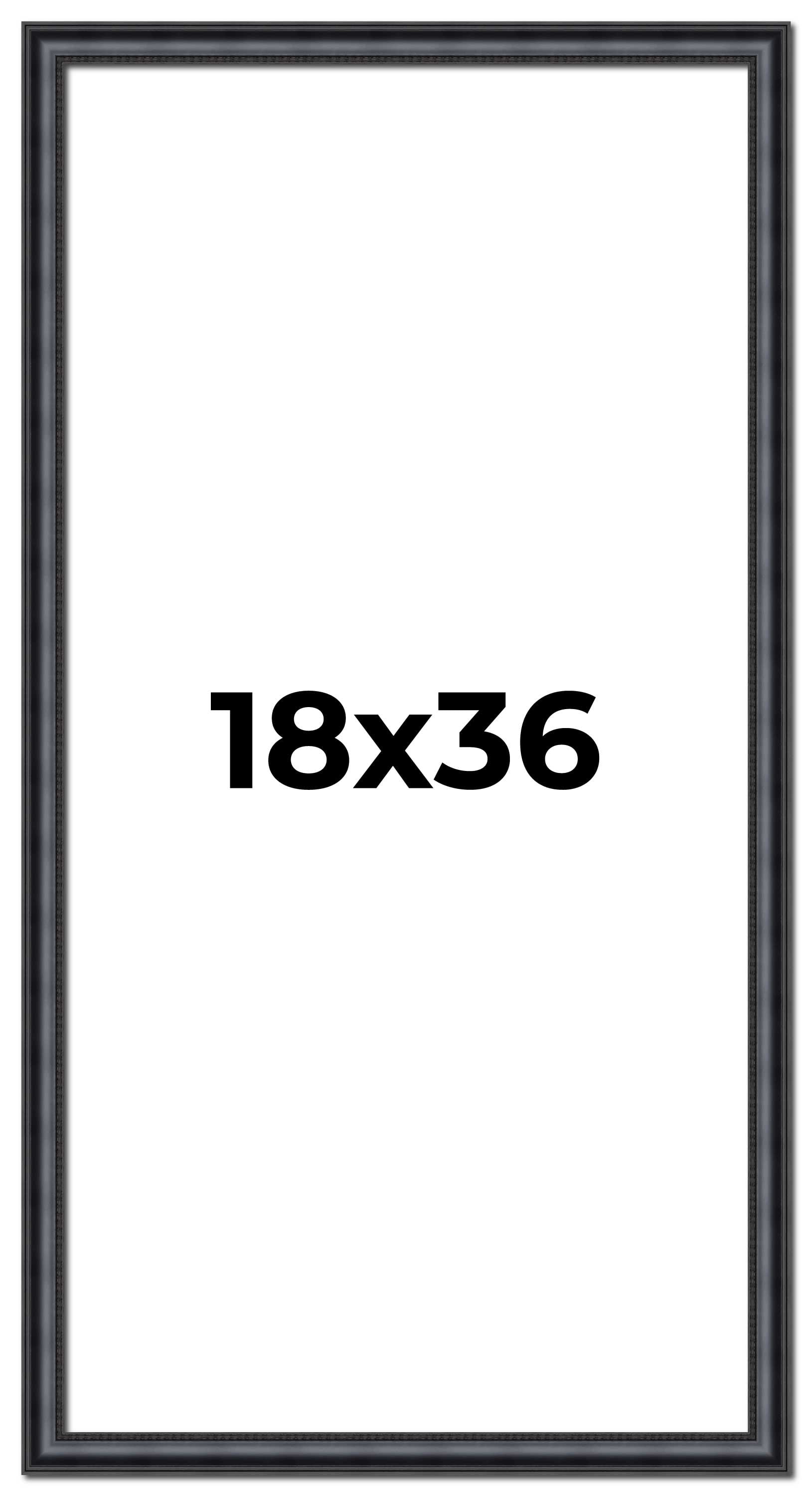 18x36 Frame Black Real Wood Picture Frame Width 1.25 inches | Interior ...