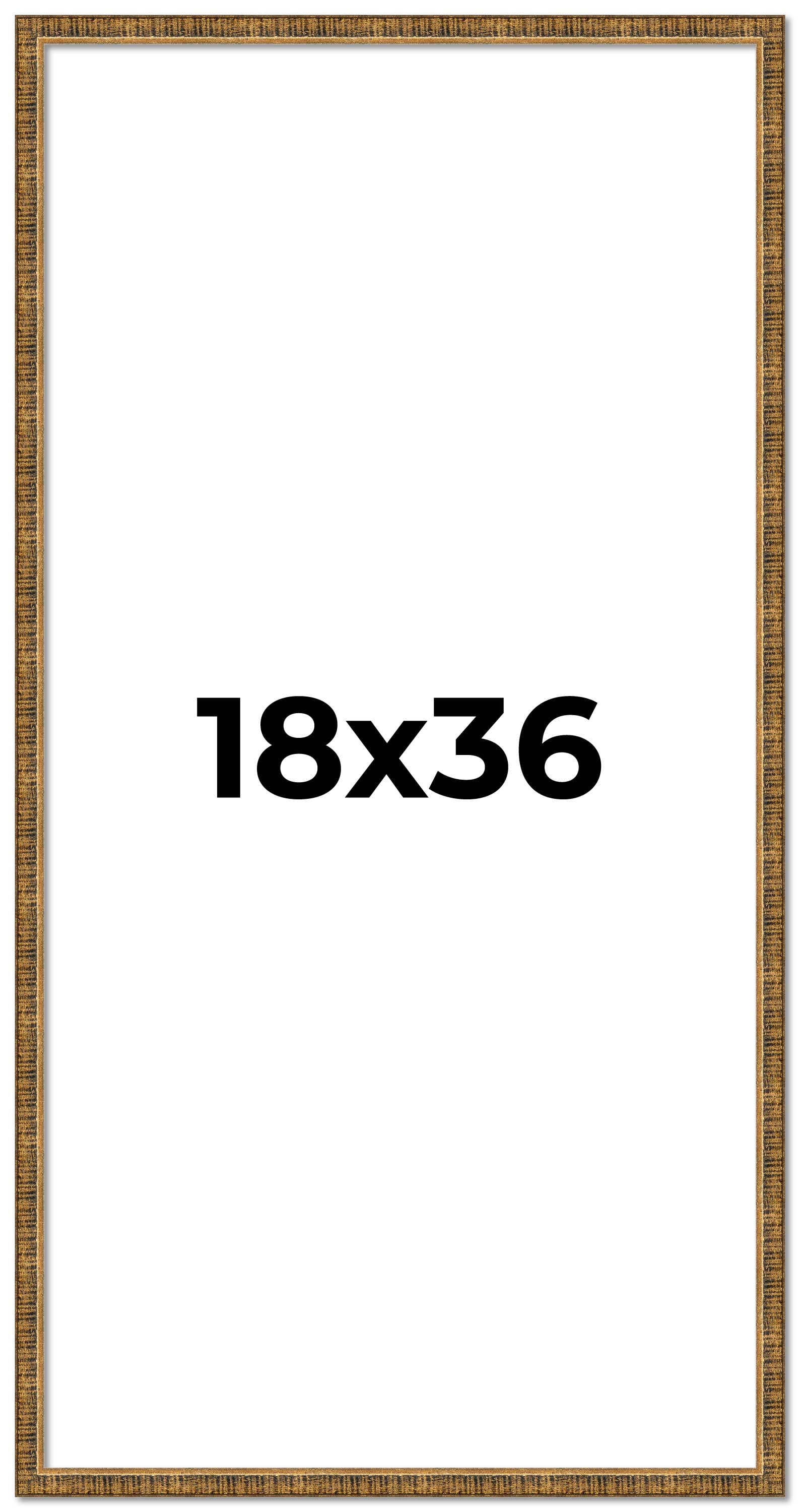 18x36 Frame Gold Solid Wood Picture Frame - Complete Modern Photo Frame ...