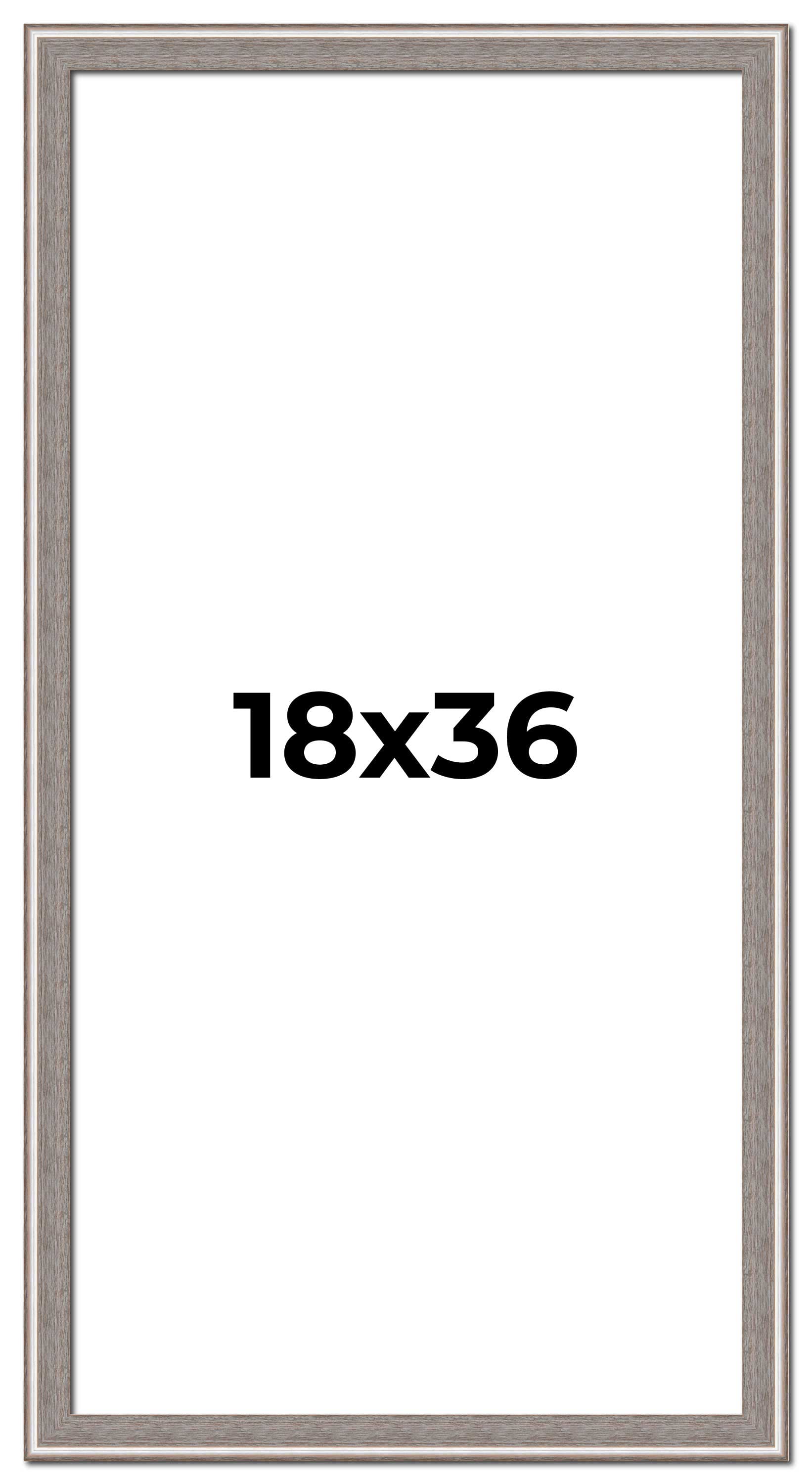 18x36 Frame Grey Real Wood Picture Frame Width 1.25 inches | Interior ...