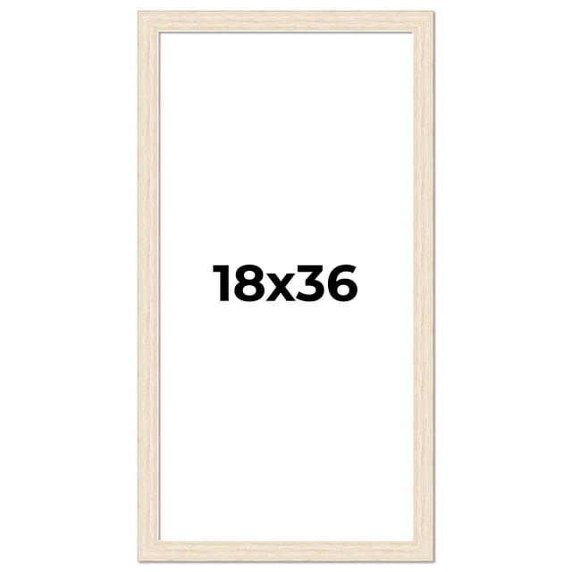 18x36 Frame White Barnwood Picture Frame Includes UV Acrylic Plexiglass ...