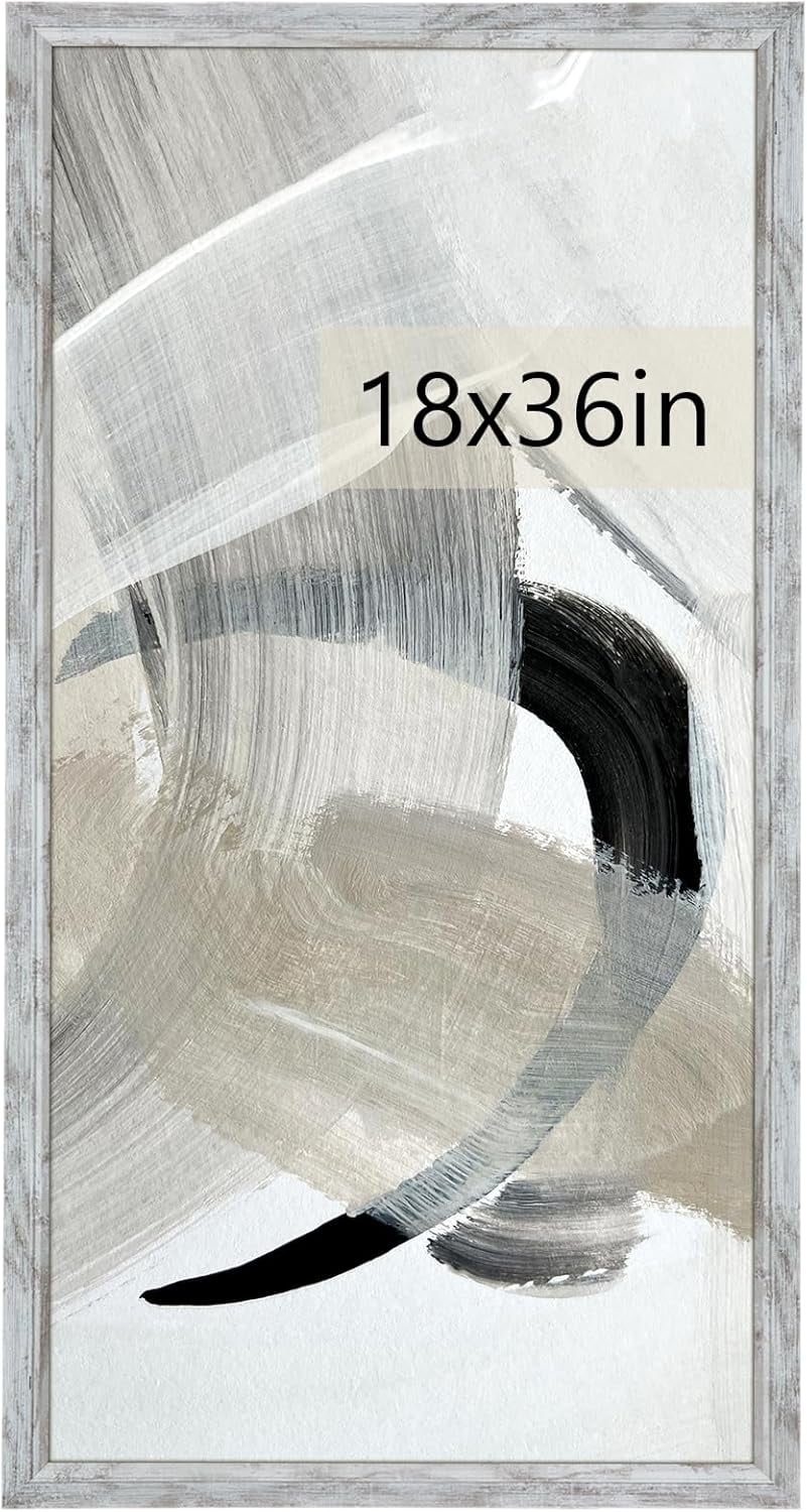 18x36 Picture Frame, Gray Poster Frame, Home Decor Natural Gallery ...