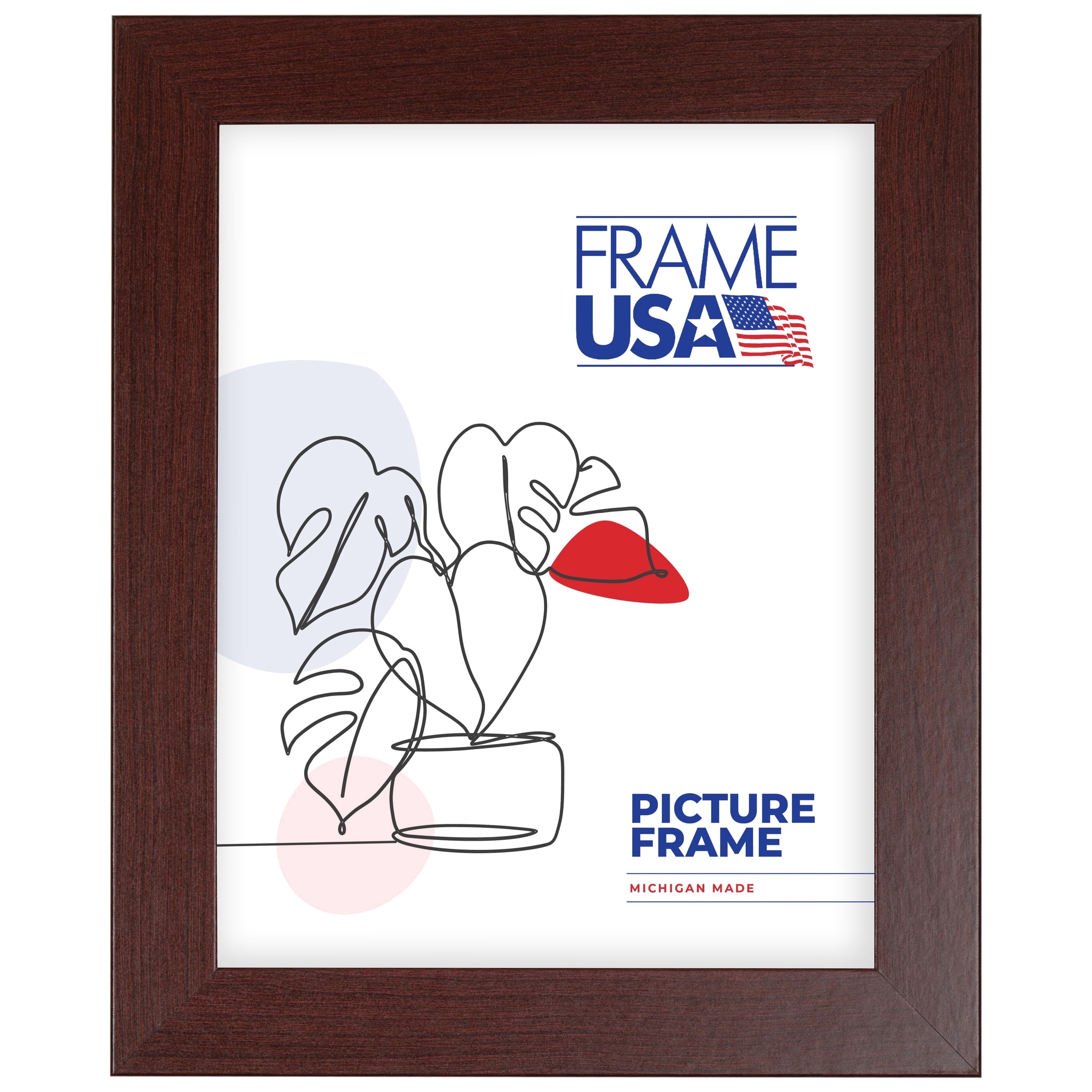 18x36 Picture Frame – Red Affordable Medium Style 76808-858, 1.25 Inch ...