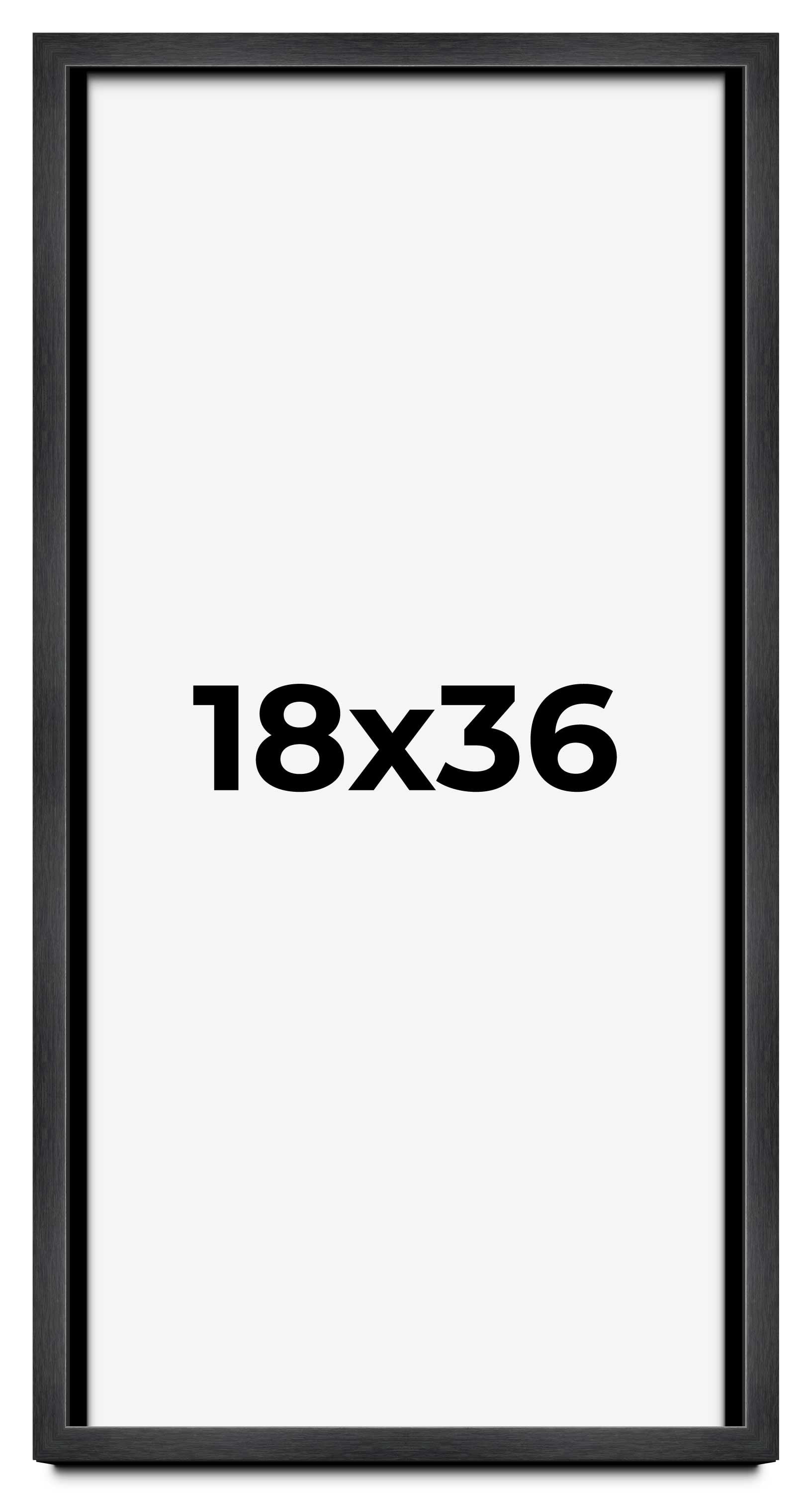 18x36 Shadow Box Frame Grey Charcoal Black | 0.875 Inches Deep | Solid ...