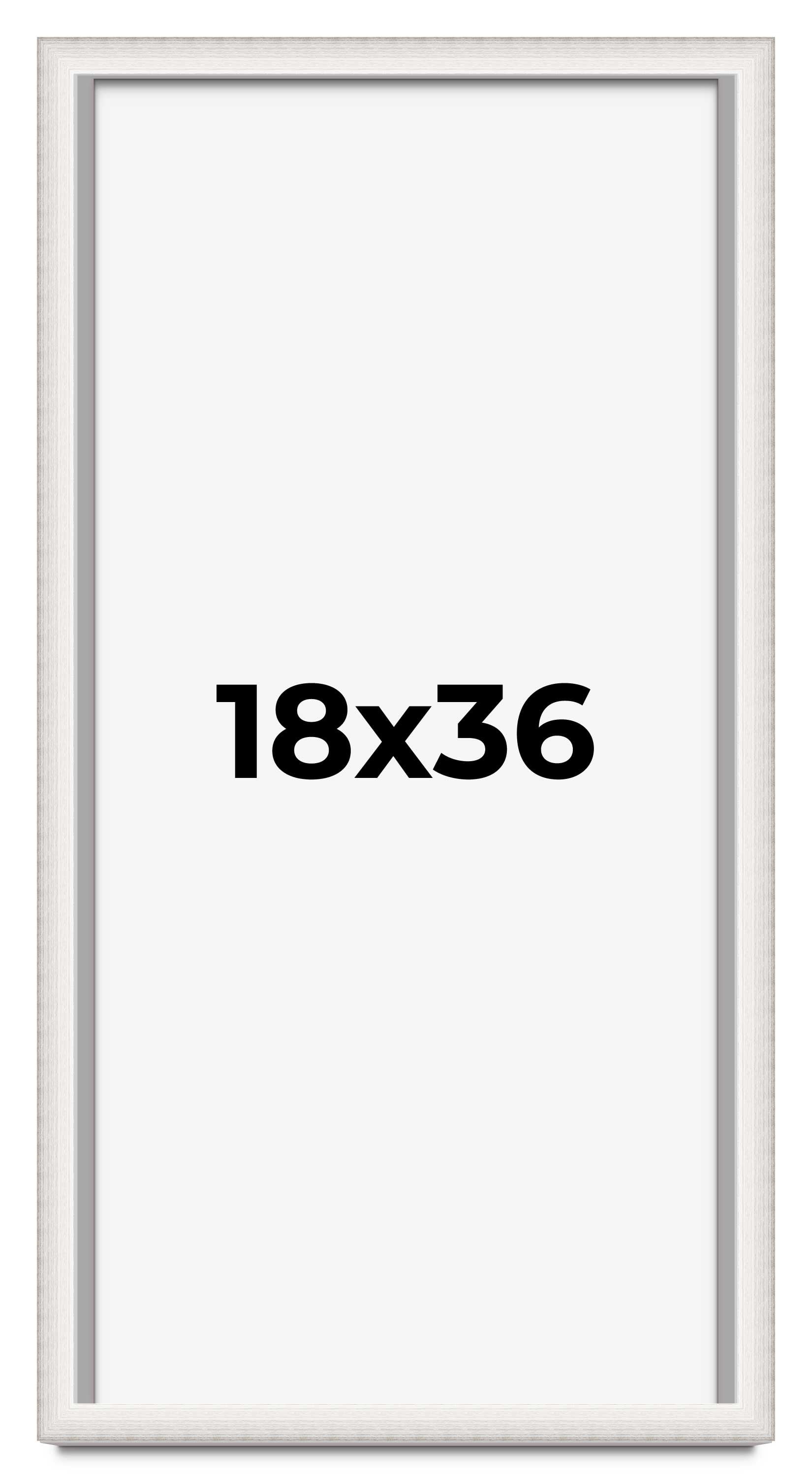 18x36 Silver Shadowbox Frame - Interior Size 18x36x1.5 Inches - Made to ...