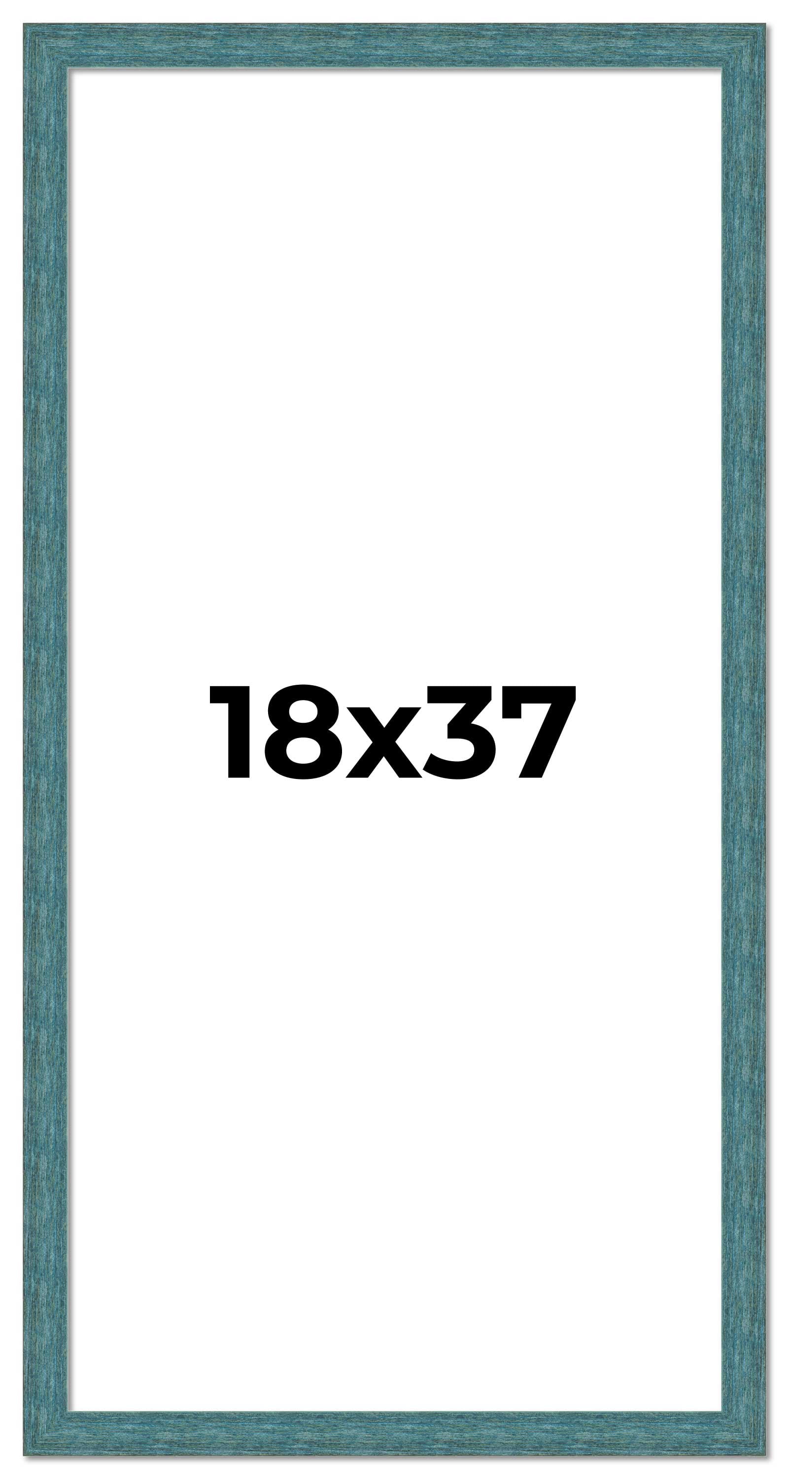 18x37 Frame Blue Rustic Barnwood Solid Wood Picture Frame Width 1.25 ...