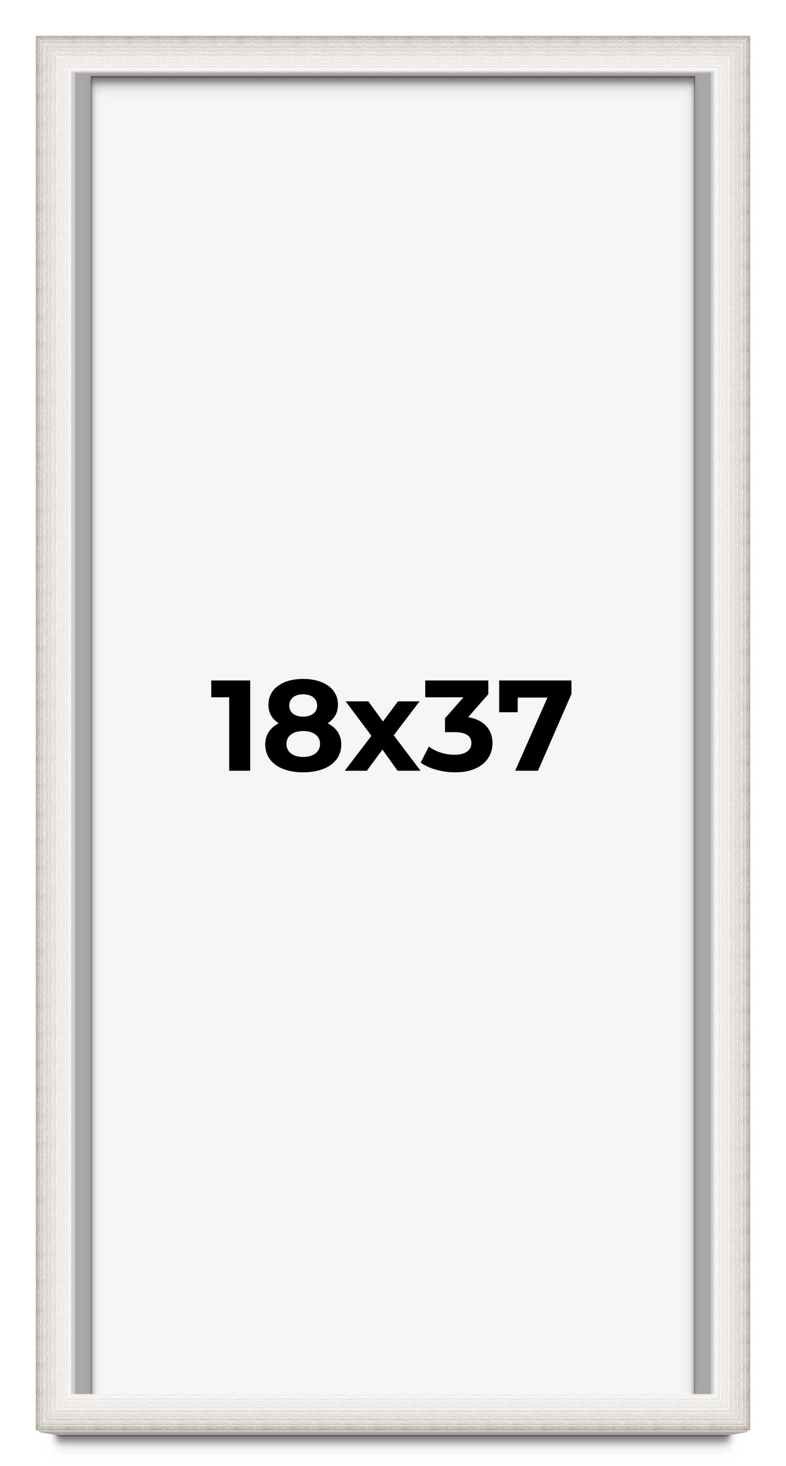 18x37 Shadow Box Silver Brushed Striped Display Frame | 1.625 Inches ...