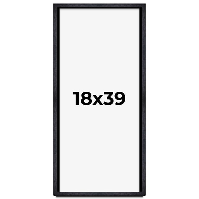 18x39 Shadow Box Frame Black | 1 Inches Deep Real Wood Farmhouse ...