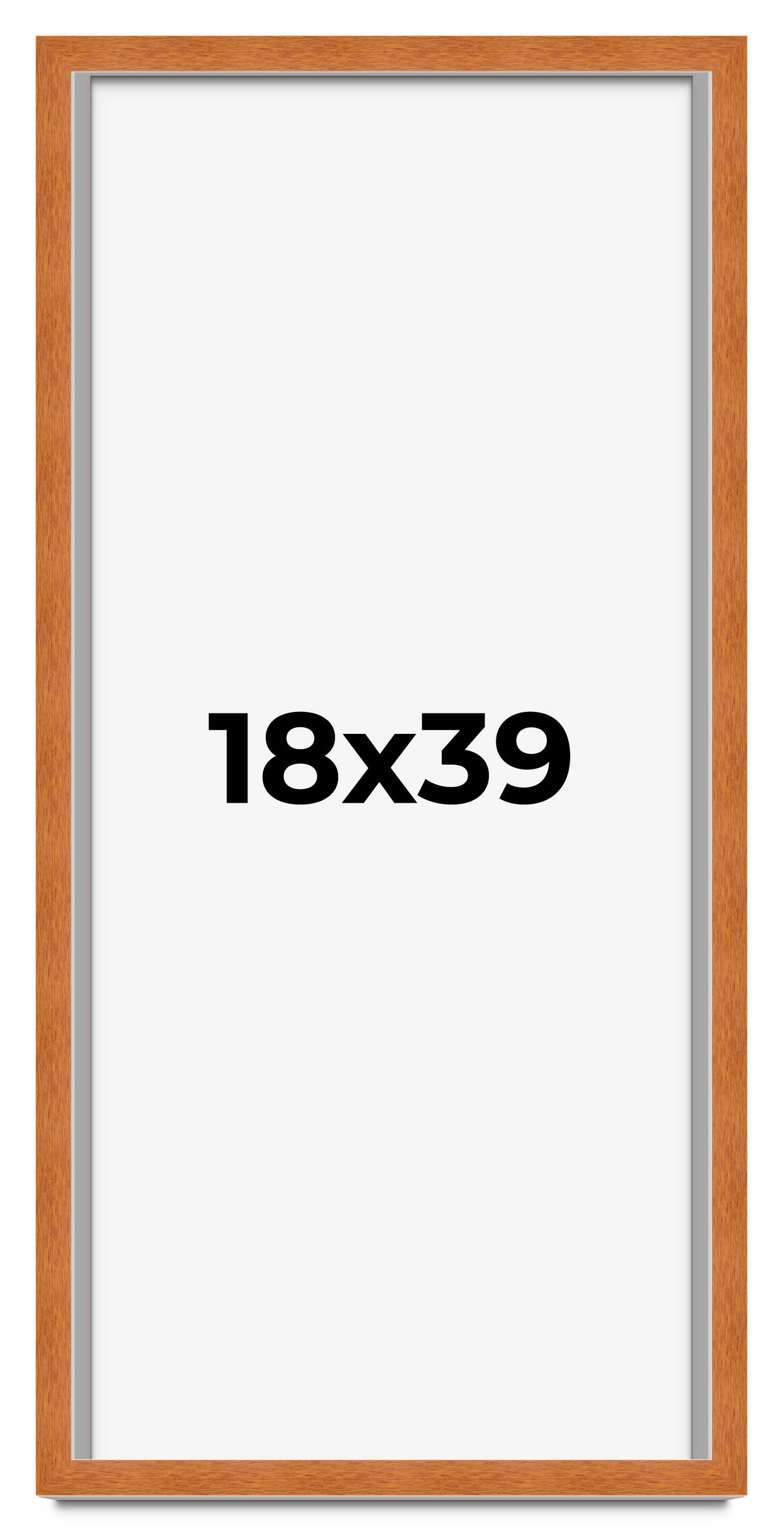 18x39 Shadow Box Frame Brown | 0.875 Inches Deep Real Wood Contemporary ...