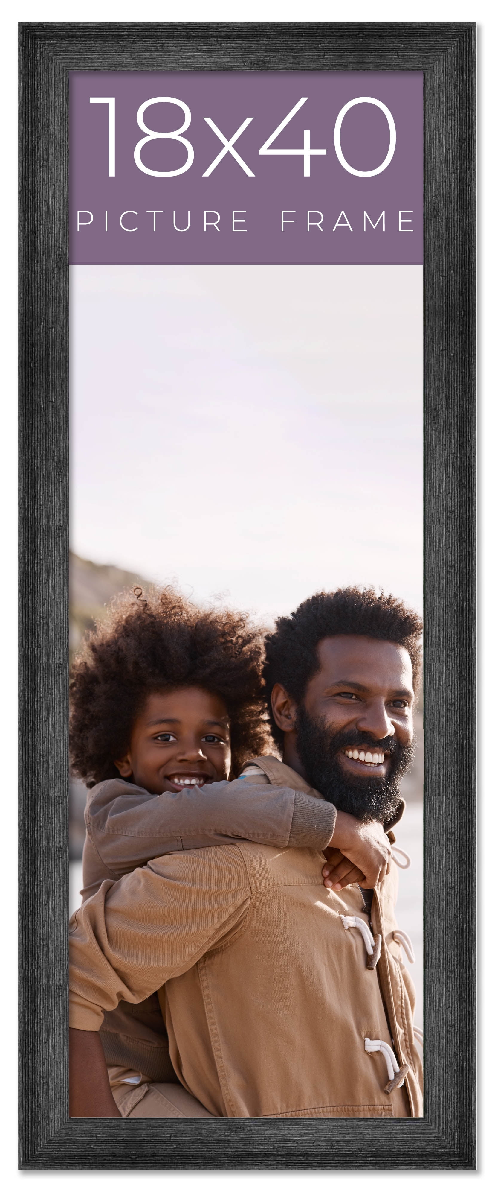 18x40 Frame Black Real Wood Picture Frame Width 1.5 inches | Interior ...