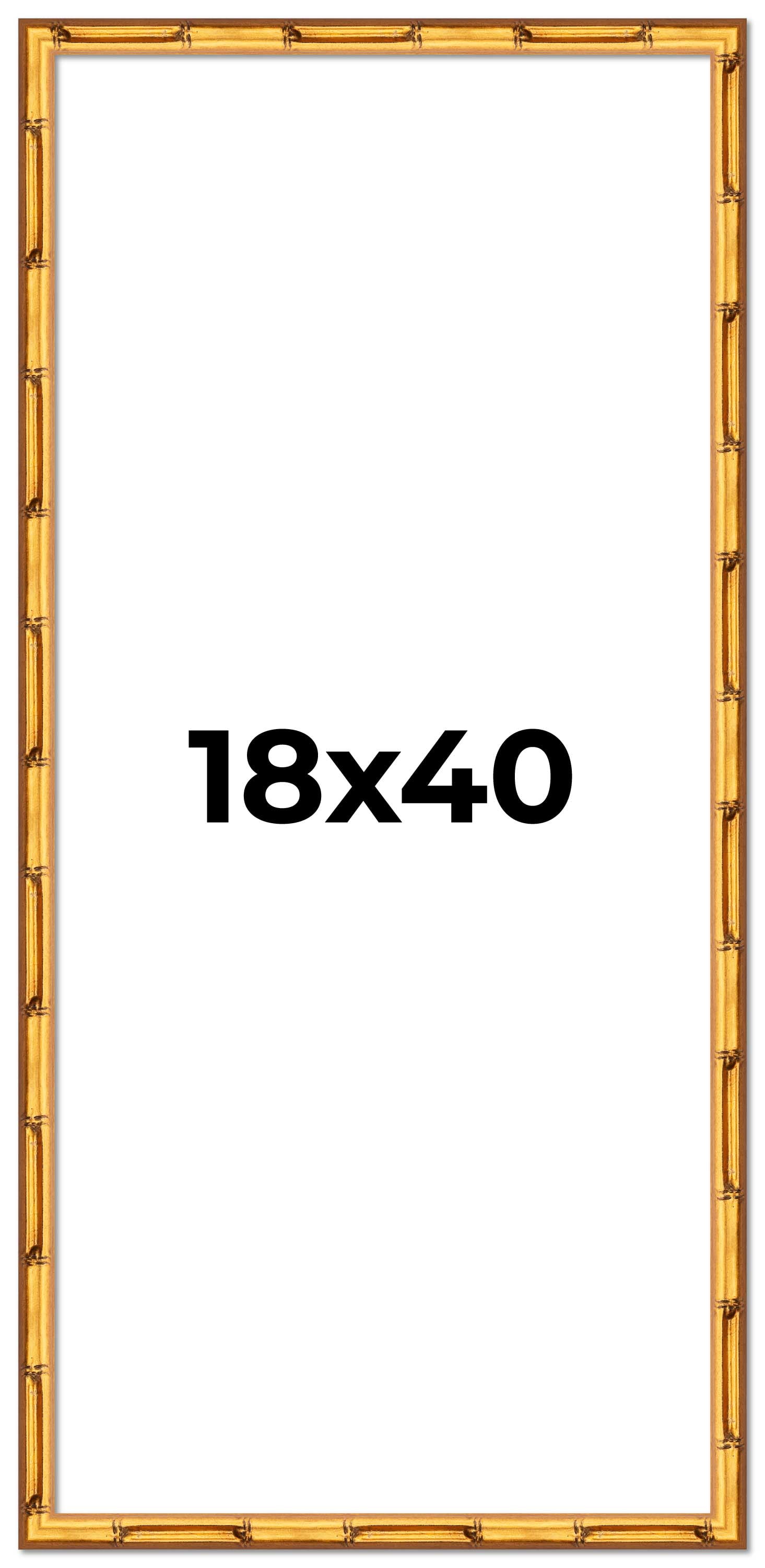 18x40 Frame Gold Bamboo Solid Wood Picture Frame | 1 Inch Moulding ...