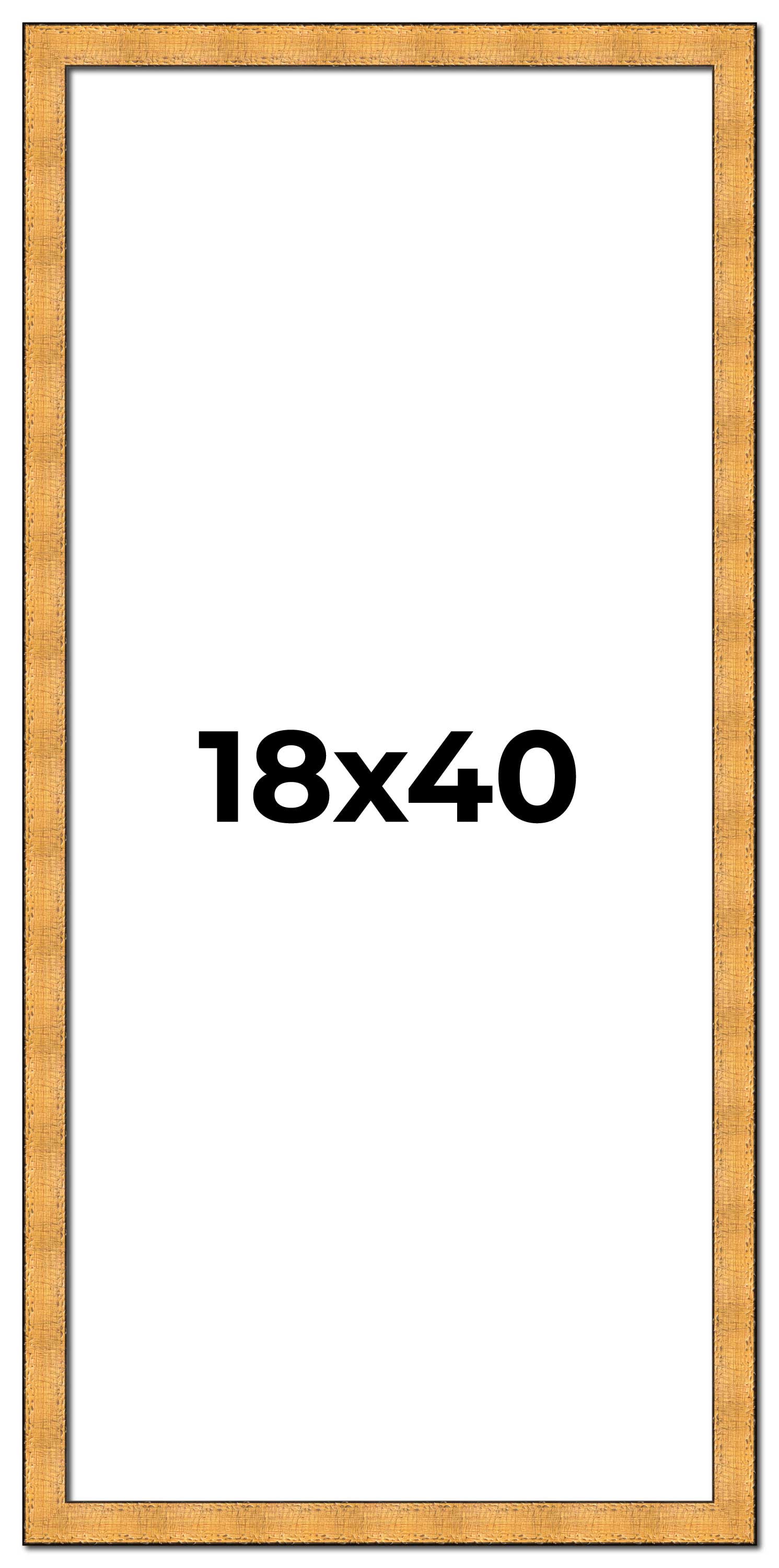 18x40 Frame Gold Rustic Solid Wood Picture Frame | 1.25 Inch Wide ...