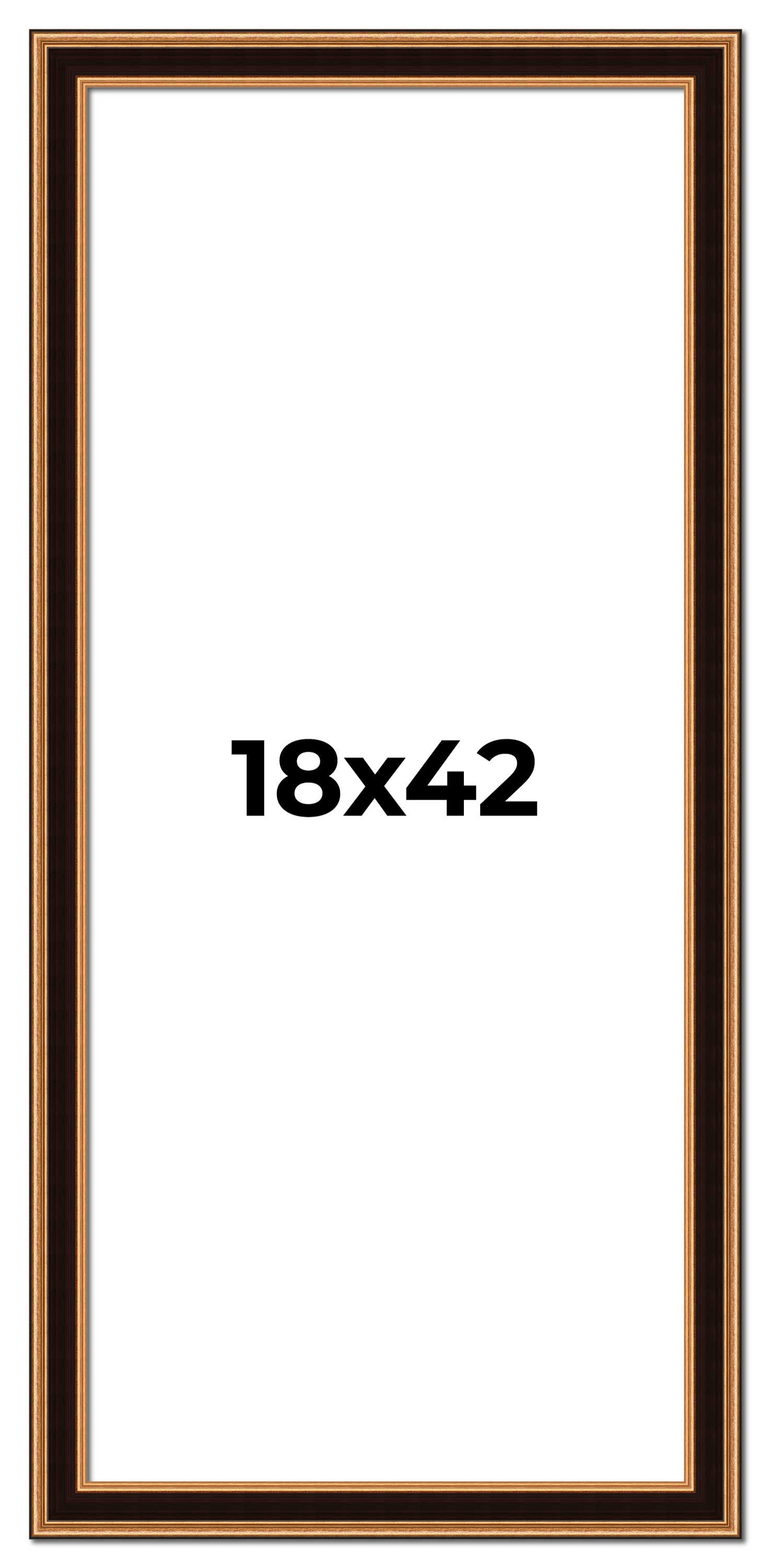 18x42 Frame Gold Brown Plein Air Vintage Solid Wood Picture Frame | 1. ...