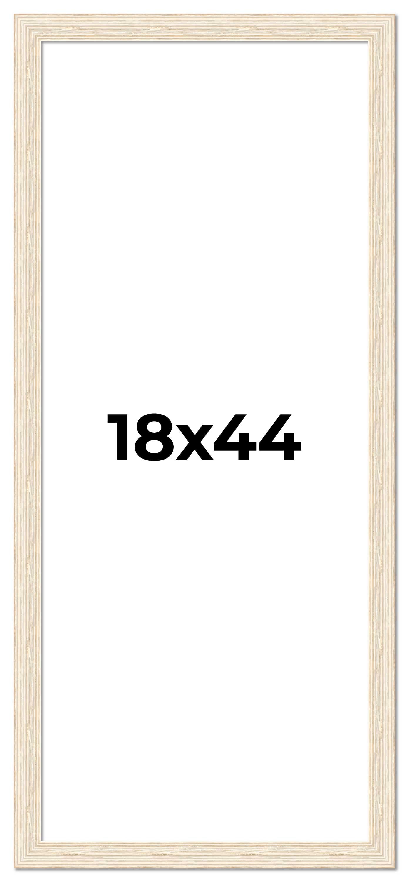 18x44 Frame White Barnwood Picture Frame Includes UV Acrylic Plexiglass ...