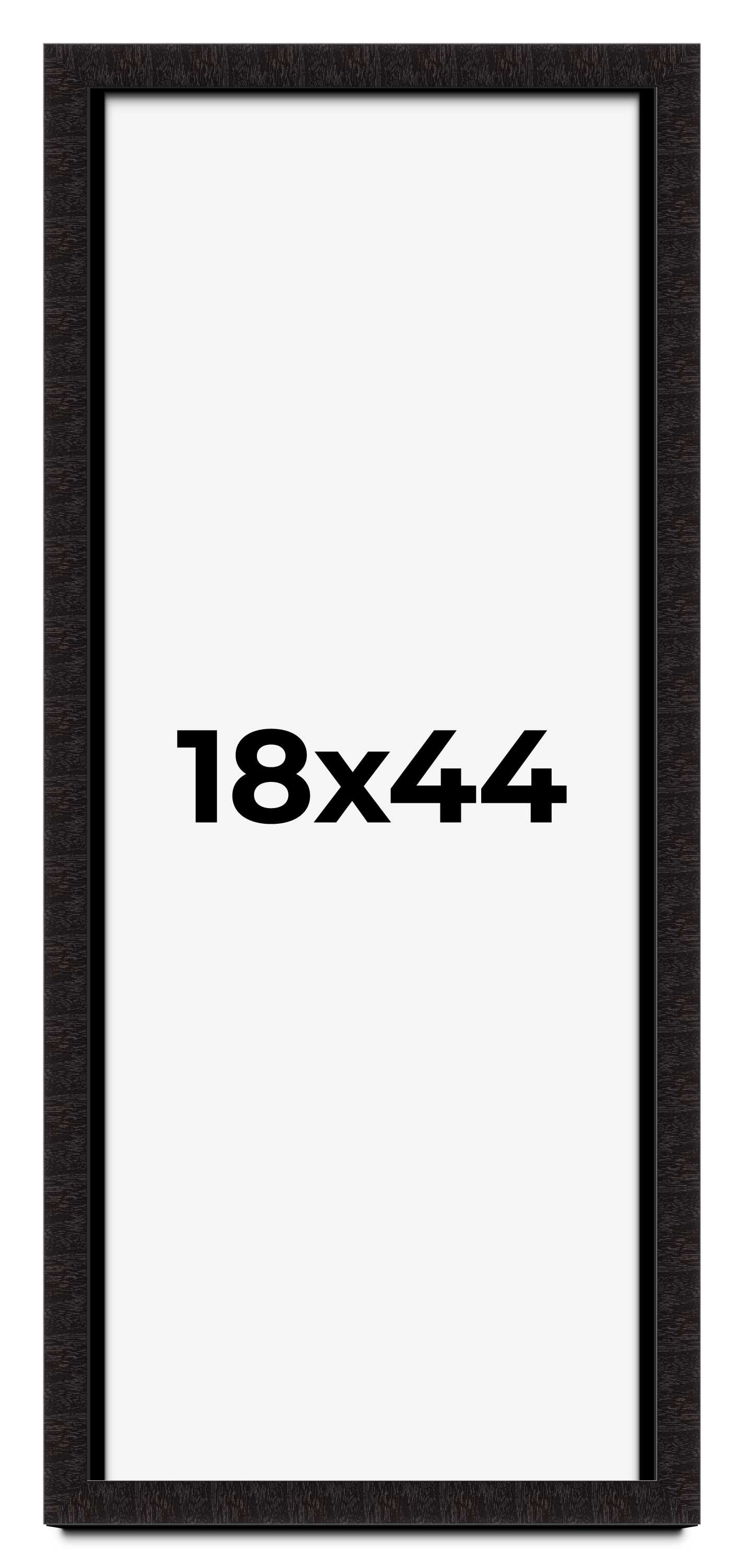 18x44 Shadow Box Black Solid Wood Display Picture Frame | 1 Inch Rabbet ...