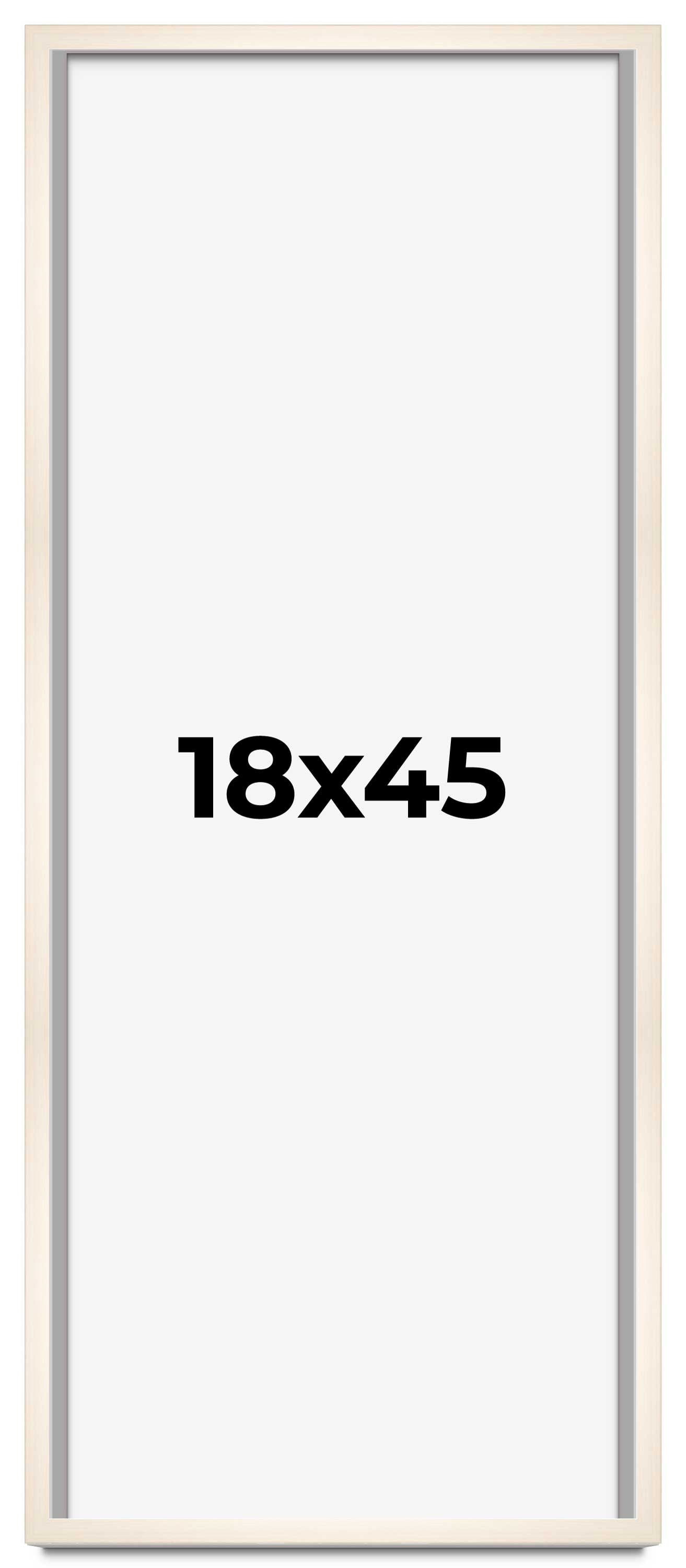 18x45 Frame White Wash Solid Wood Picture Frame | 0.8125 Inch Moulding ...