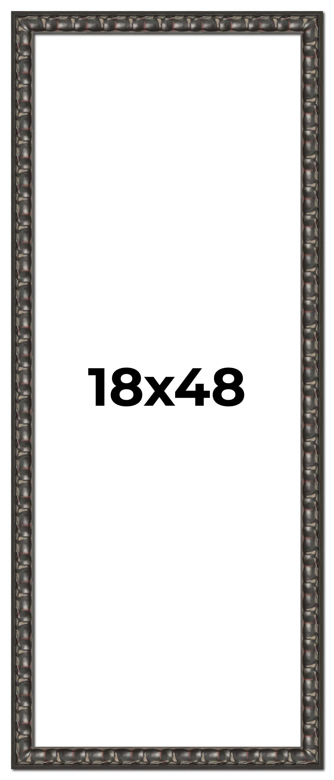18x48 Frame Black-Brown Medieval Solid Wood Picture Frame | 1.5 Inch ...