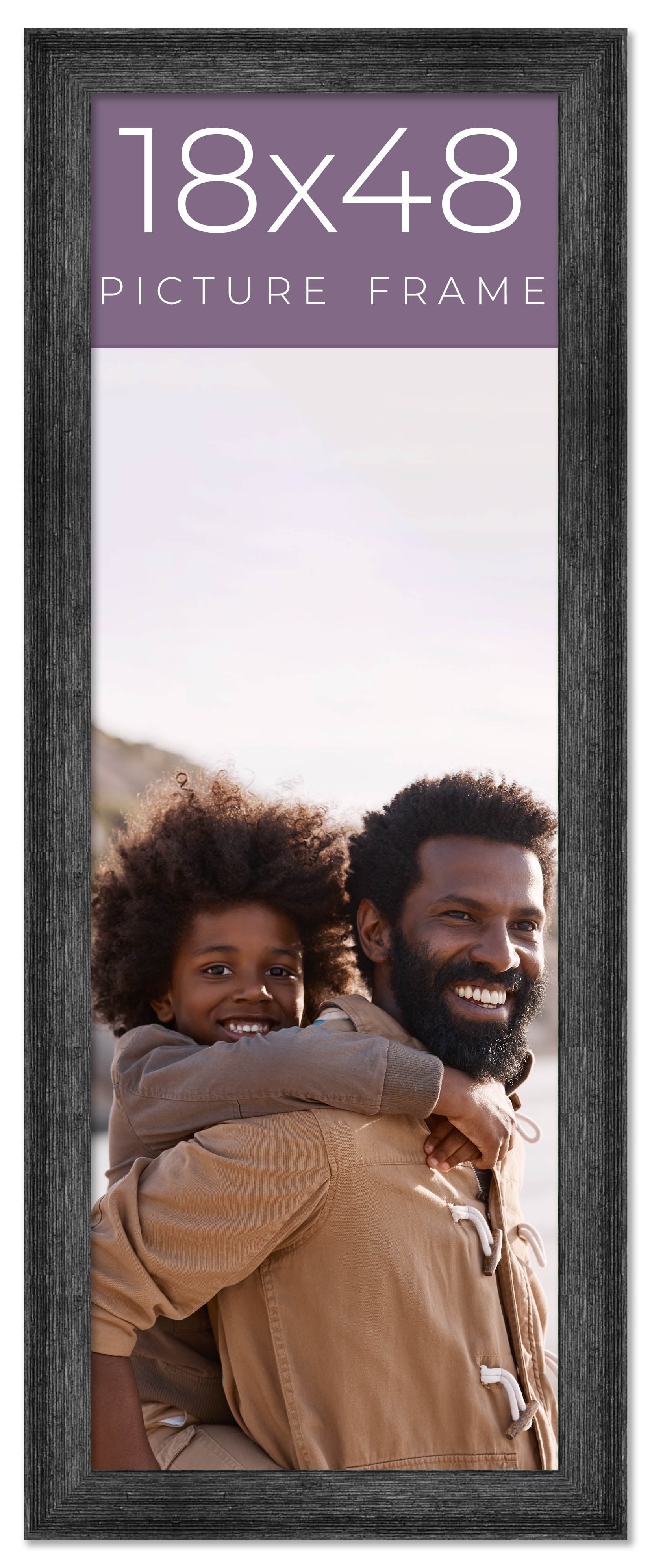 18x48 Frame Black Real Wood Picture Frame Width 1.5 inches | Interior ...