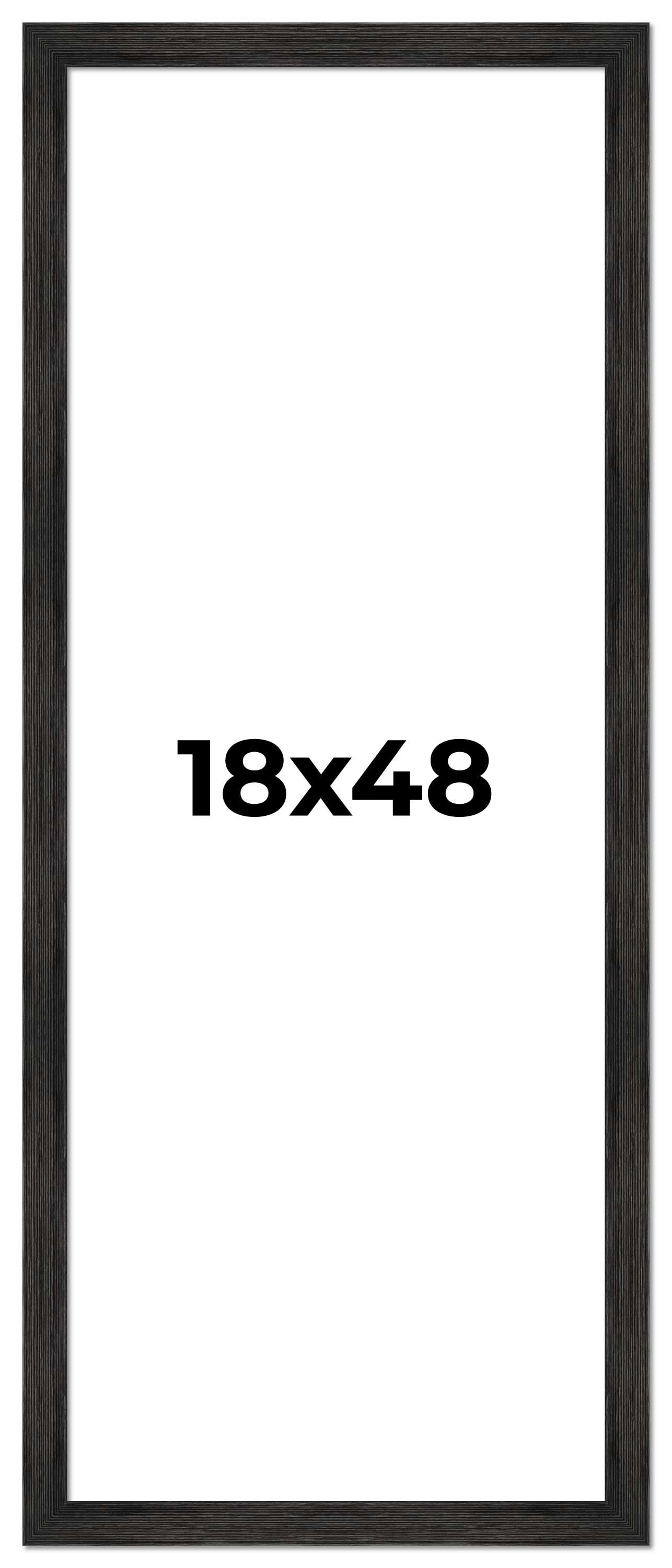 18x48 Frame Black Rustic Barnwood Solid Wood Picture Frame | 1.5 Inch ...