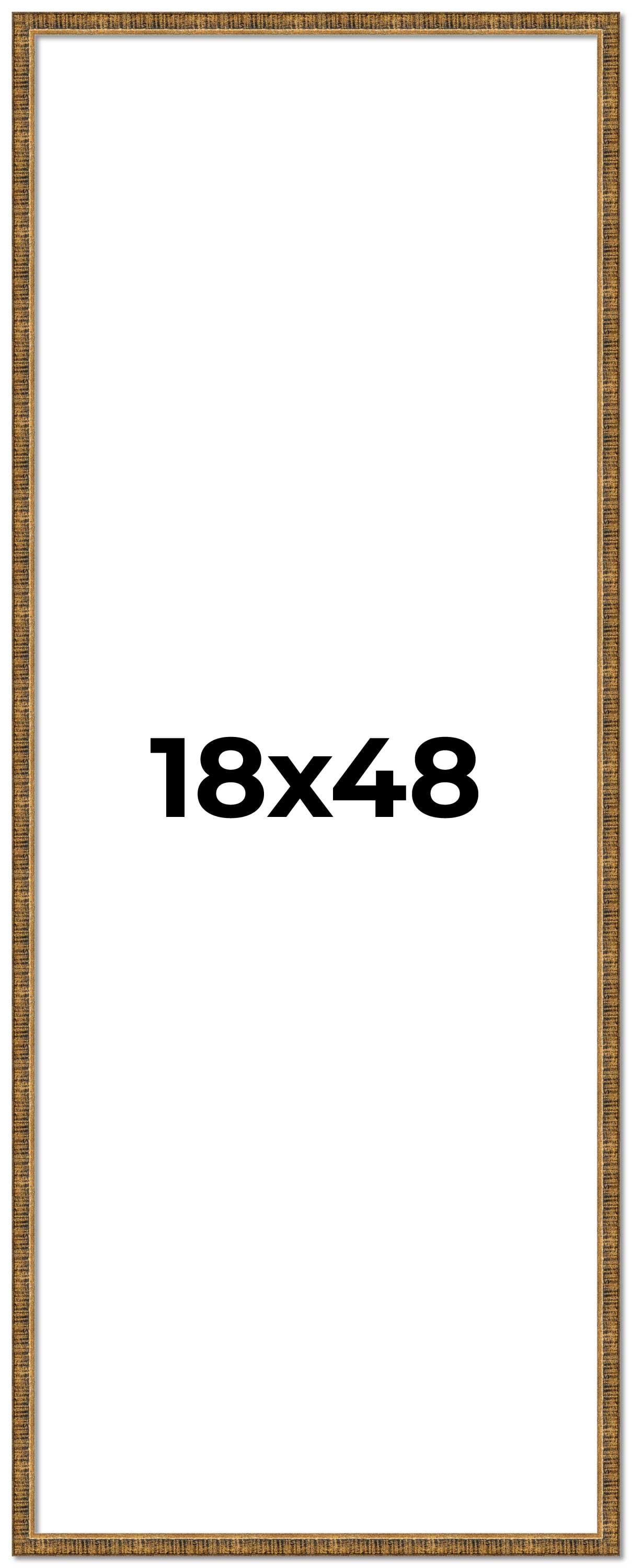 18x48 Frame Gold Kingsley Distressed Solid Wood Picture Frame Width 0. ...