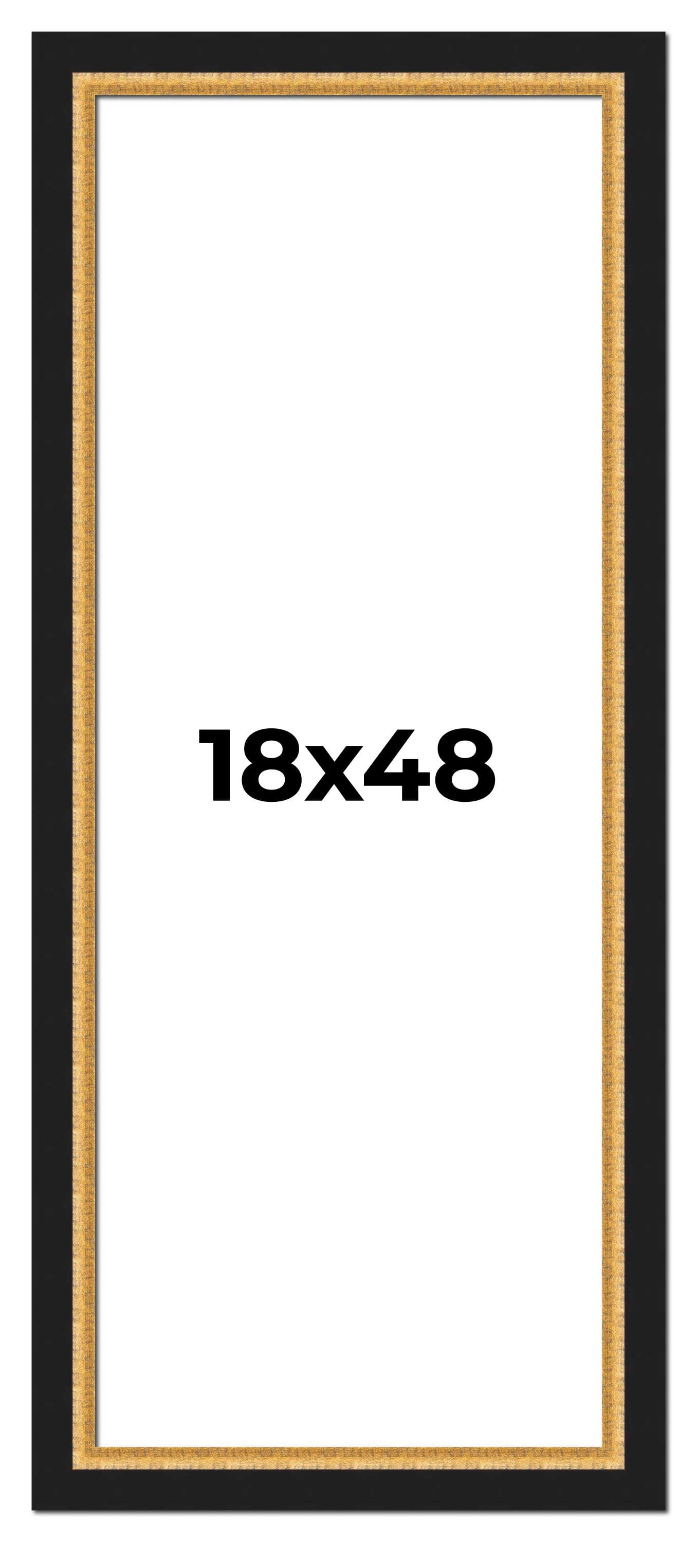 18x48 Frame Gold Real Wood Picture Frame Width 2.25 Inches | Interior ...