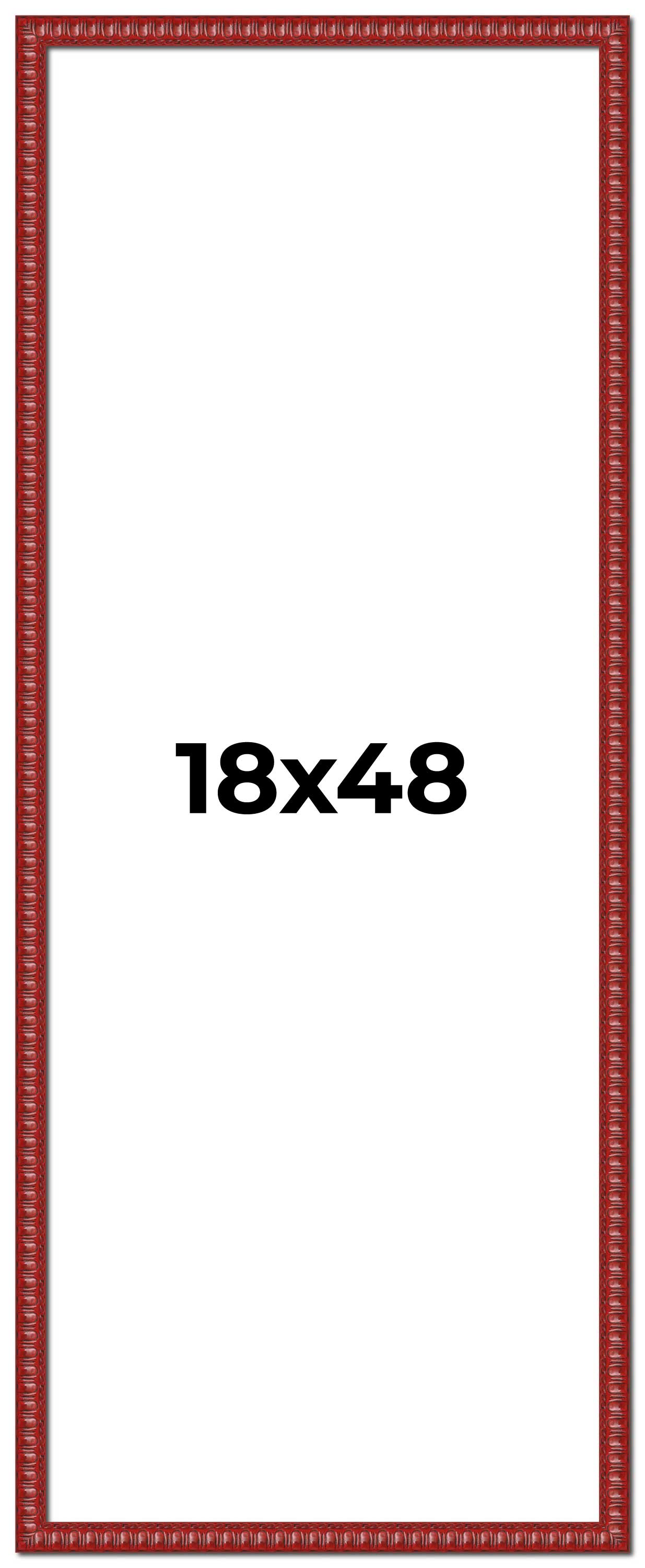 18x48 Frame Red Solid Wood Picture Frame Width 1 Inches | Interior ...