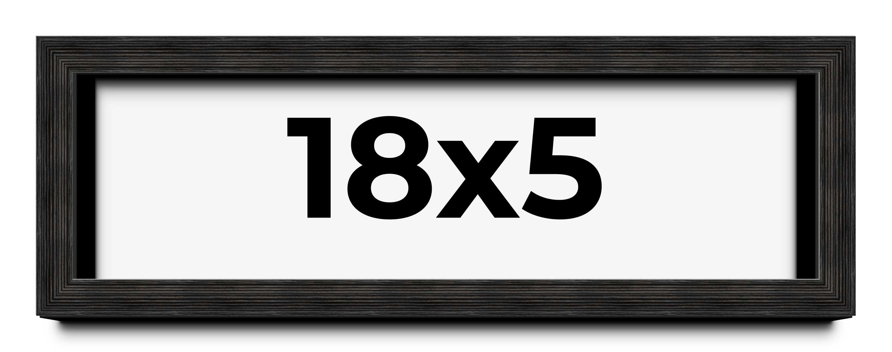 18x5 Shadow Box Black Rustic Barnwood Display Frame | 1.125 Inch Deep ...