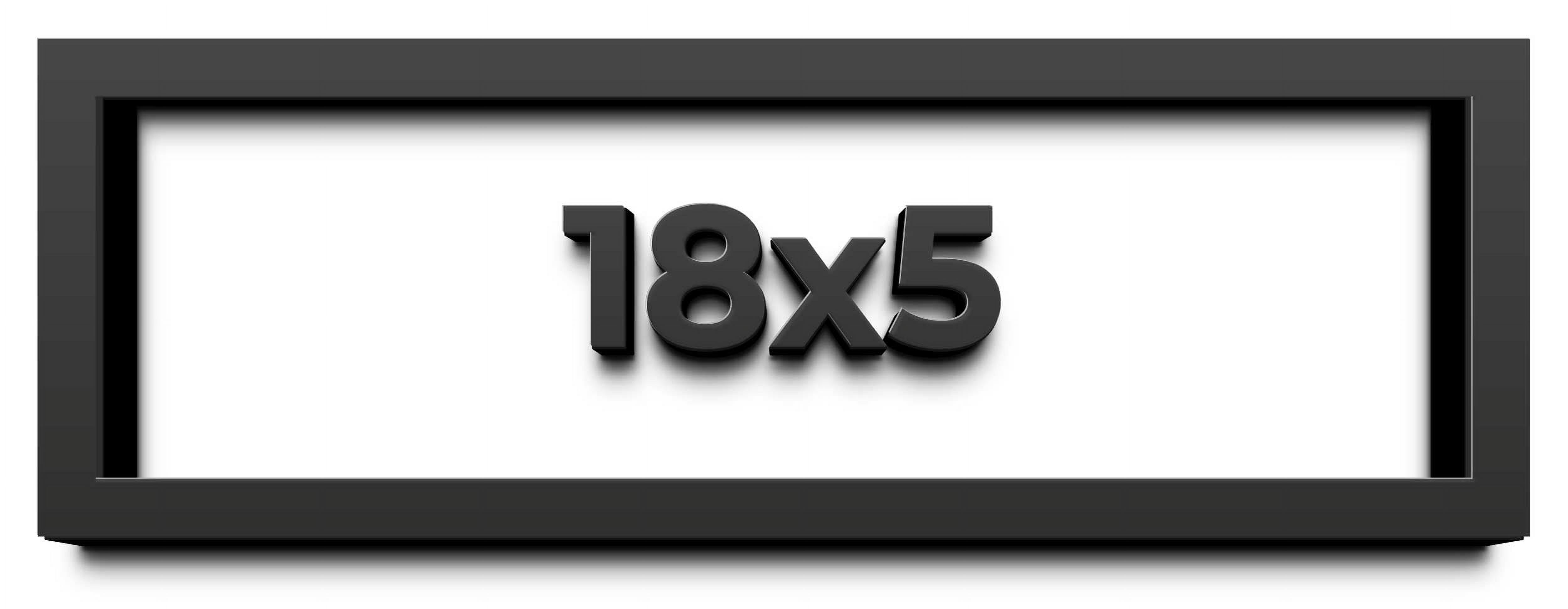 18x5 Shadow Box Frame Black | 1 inches Deep Real Wood Contemporary ...