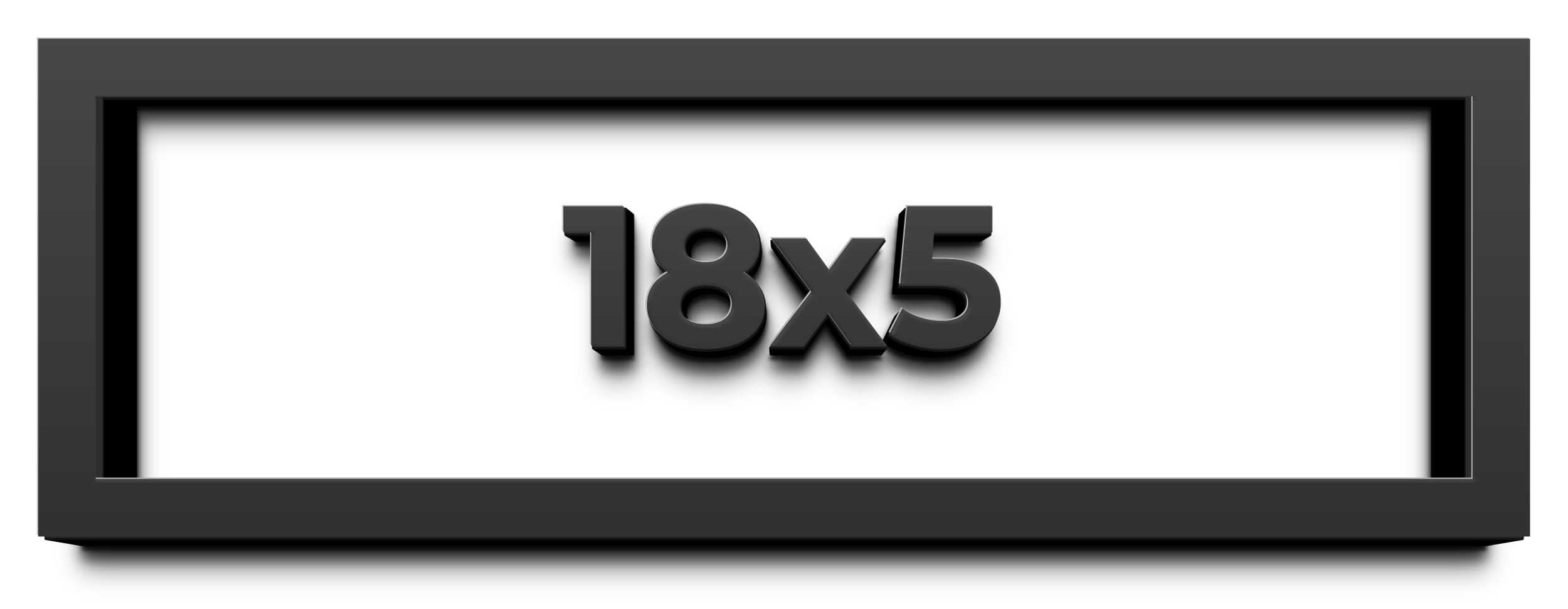 18x5 Shadow Box Frame Black | 1 inches Deep Real Wood Contemporary ...