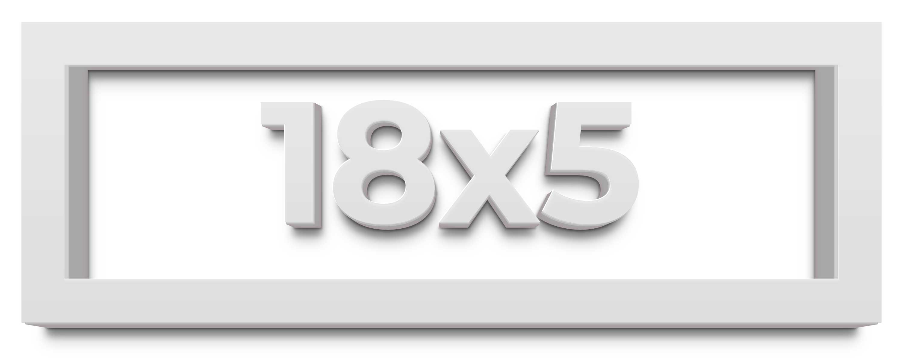 18x5 Shadow Box High Gloss White Display Frame | 1.625 Inches Deep | 1 ...