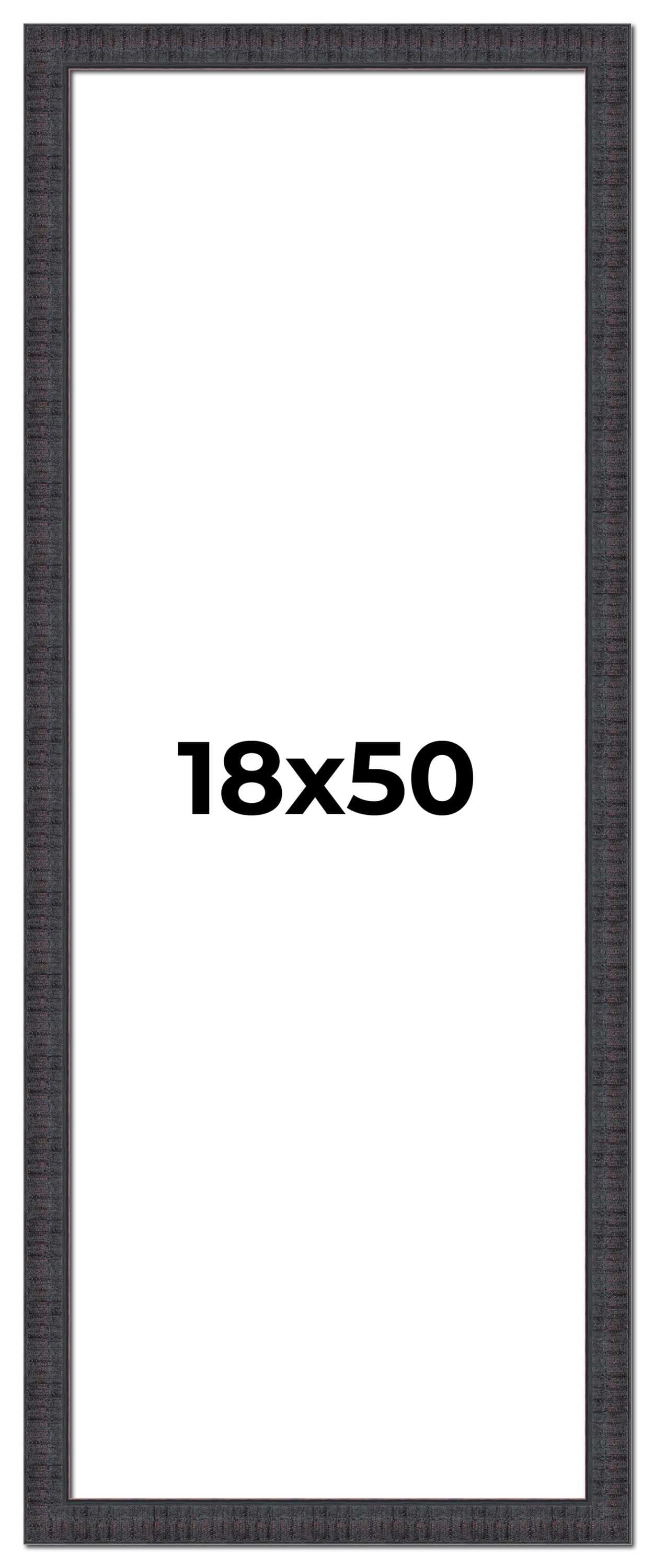 18x50 Frame Brown Rustic Solid Wood Picture Frame 1.5 Inches Wide ...