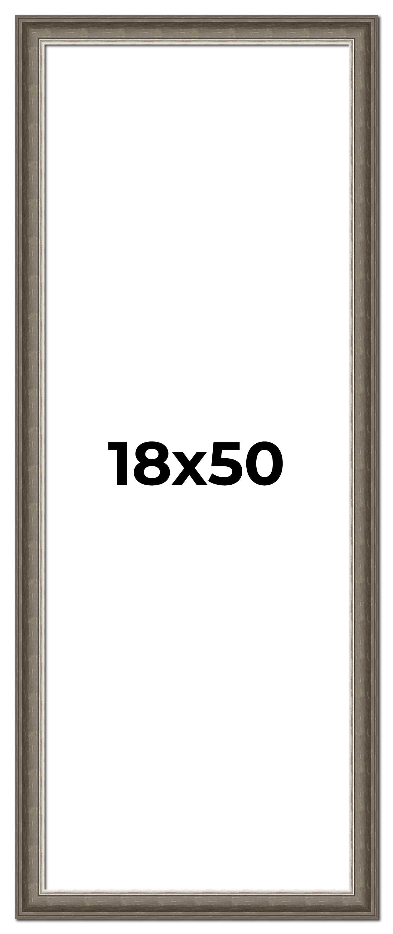 18x50 Frame Brown Solid Wood Picture Frame | 1.75 Inch Moulding Width ...