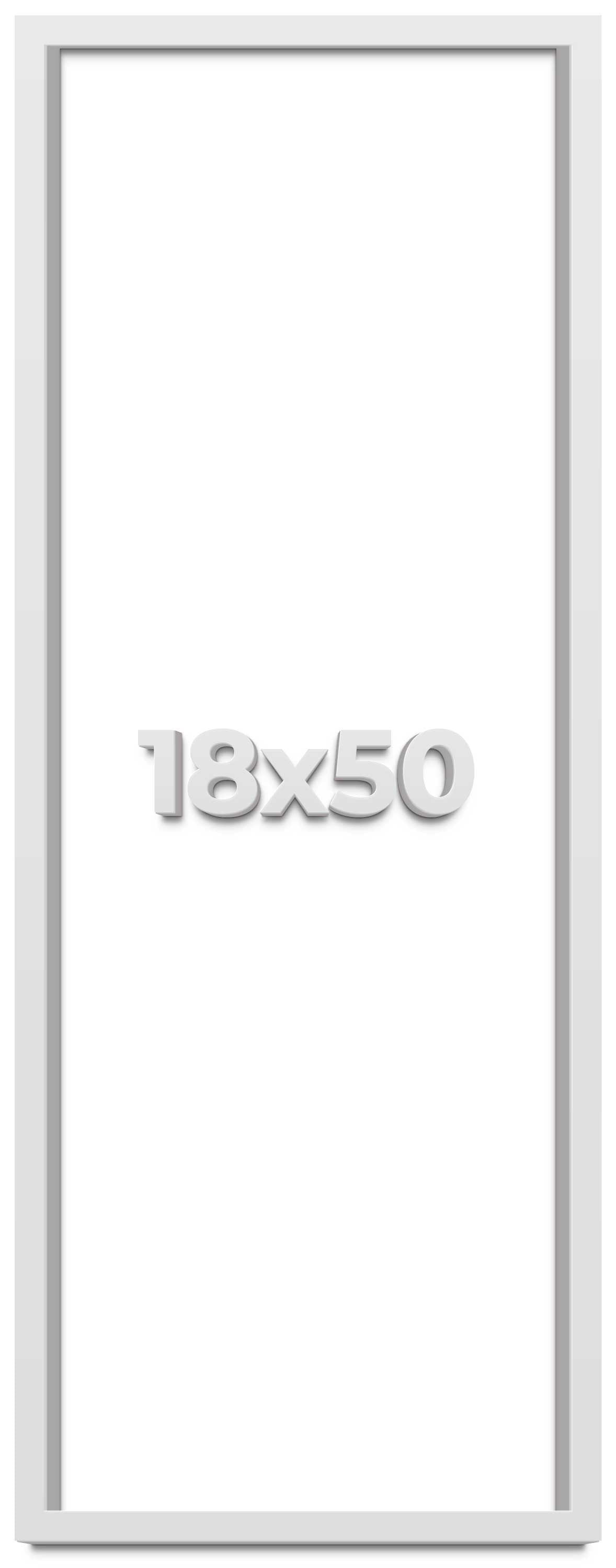 18x50 Shadow Box High Gloss White Display Frame | 1.625 Inches Deep | 1 ...