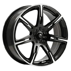 18x7.5 ICW Racing 210MB Kamikaze Blk Machined Wheel 4x100/4x4.5 (42mm ...