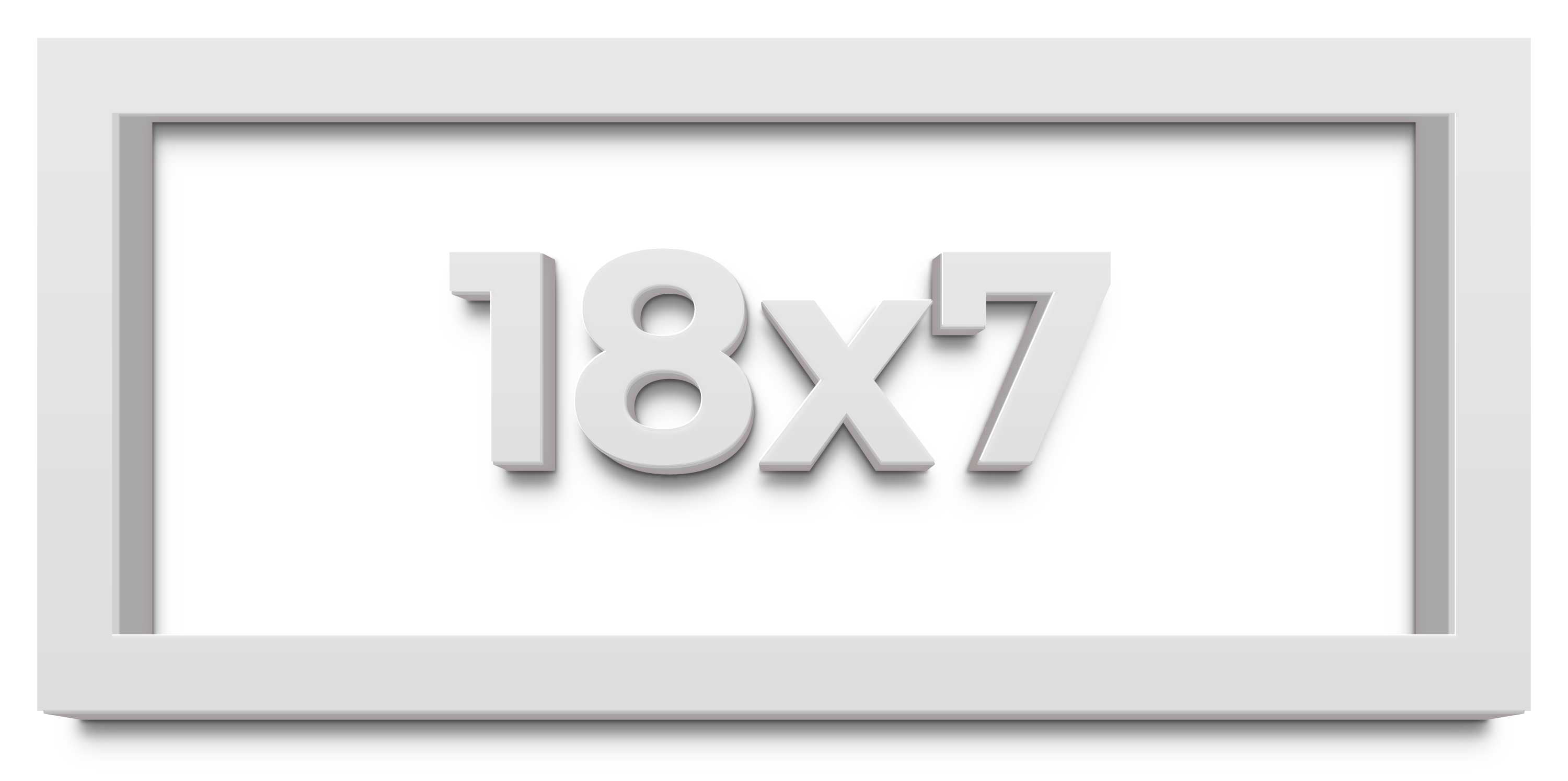 18x7 Shadow Box High Gloss White Display Frame | 1.625 Inches Deep | 1 ...