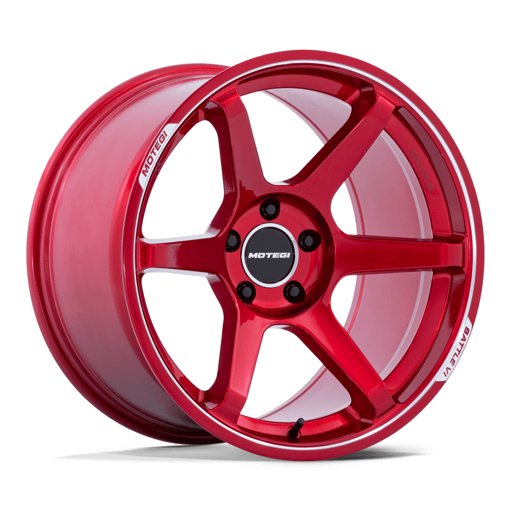 18x8.5 Motegi MR160 Battle VI Cherry Red Metallic Machined Wheel 5x4.5 ...