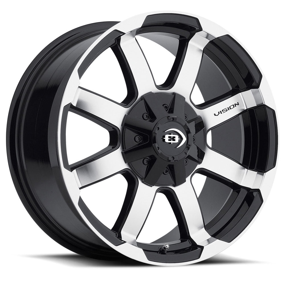 18x8.5 Vision Off-Road 413 Valor Black Machined Wheel 8x180 (18mm ...