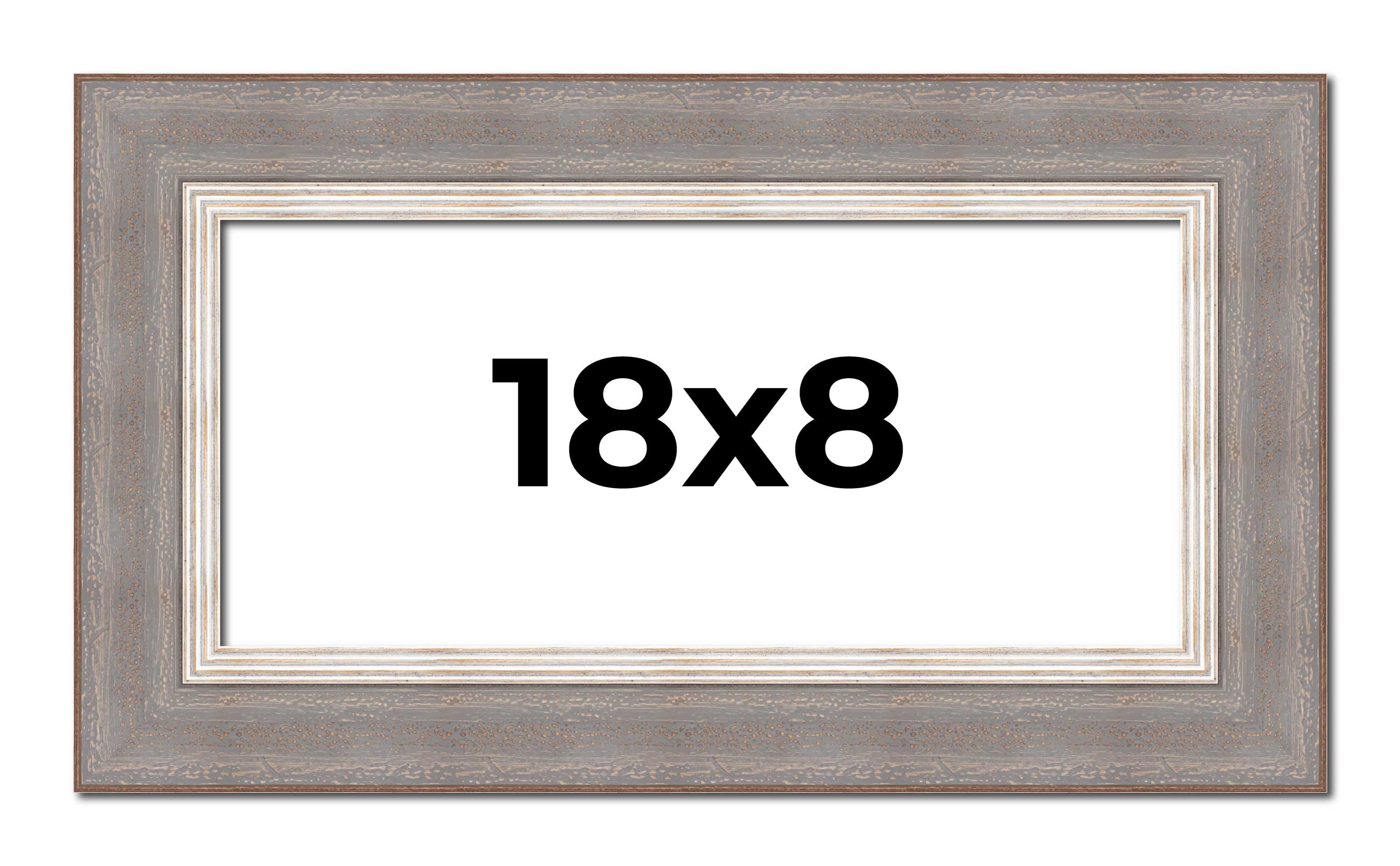 18x8 Frame Grey Real Wood Picture Frame Width 2.75 Inches | Interior ...