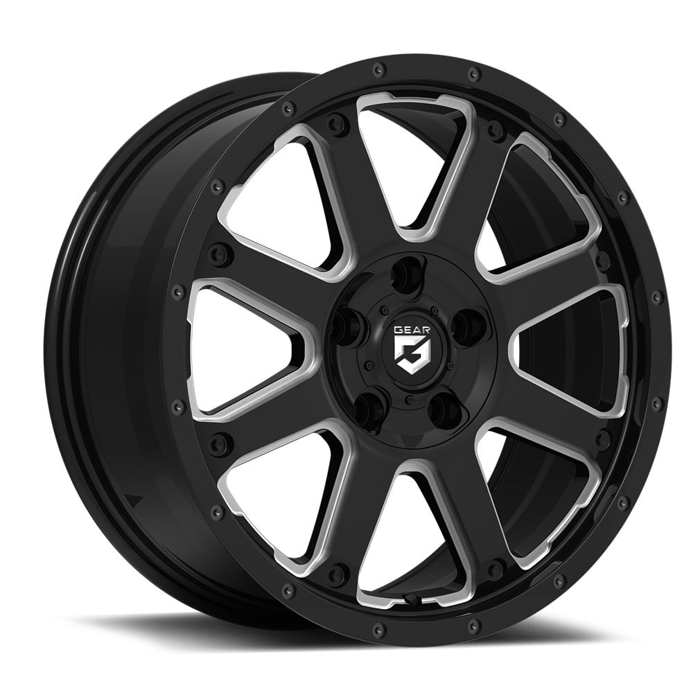 18x8 Gear Off Road 726MB Big Block CUV Gloss Black Wheel 5x100 (35mm) - Walmart.com