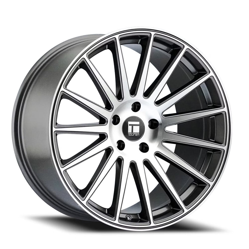 18x8 Touren TR92 Gloss Graphite/Machined Face Wheel 5x120 (35mm ...