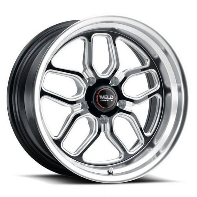 18x8 WELD Performance S107 Laguna Gloss Black and Milled Wheel 5x4.5 ...
