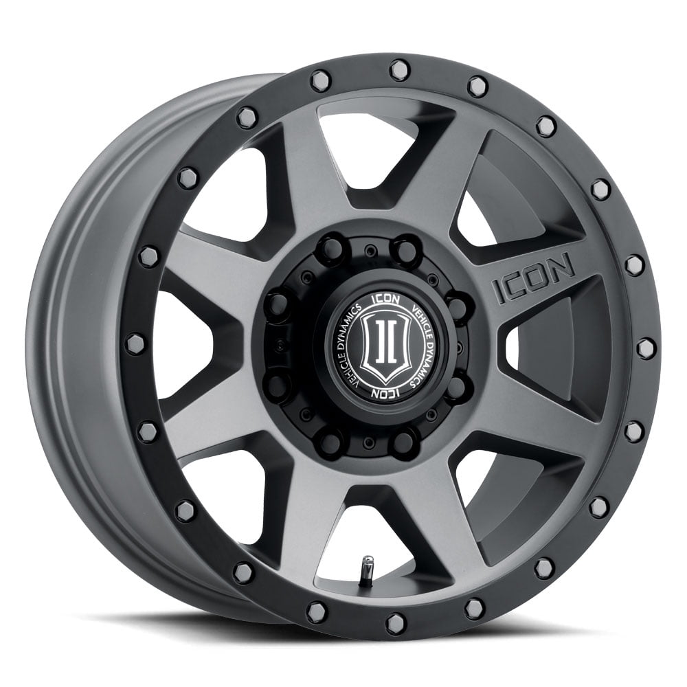 ICON Alloys Rebound HD, Titanium, 18 x 9 / 8 x 6.5, 12mm Offset, 5.25 ...