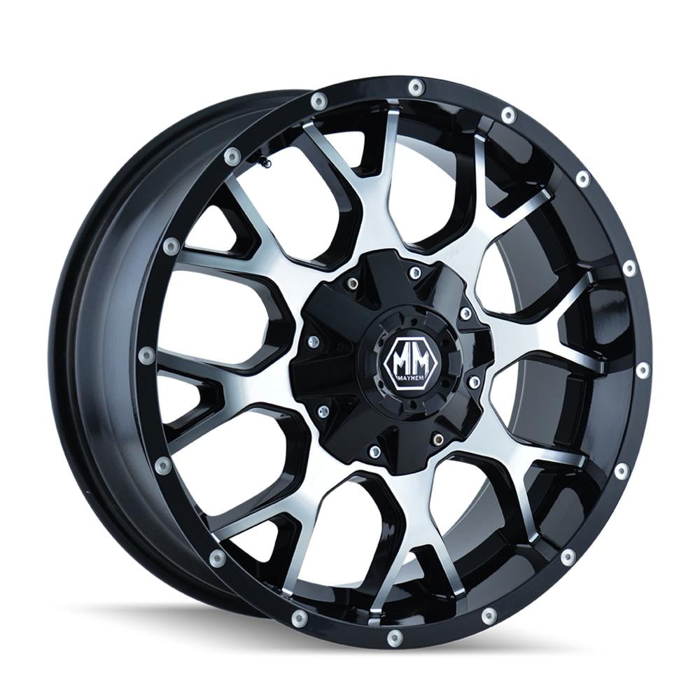Mayhem Warrior 8015, 18x9 Wheel with 8x180 Bolt Pattern - Black ...