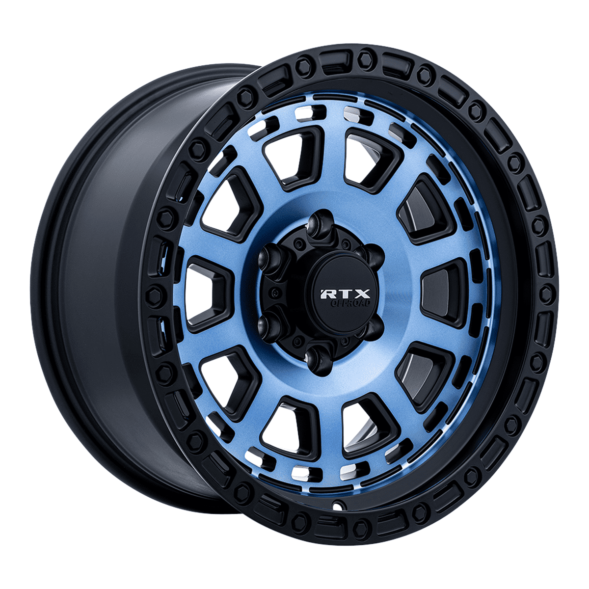18x9 RTX Titan Midnight Blue with Black Lip Wheel 6x5.5 (0mm) - Walmart.com