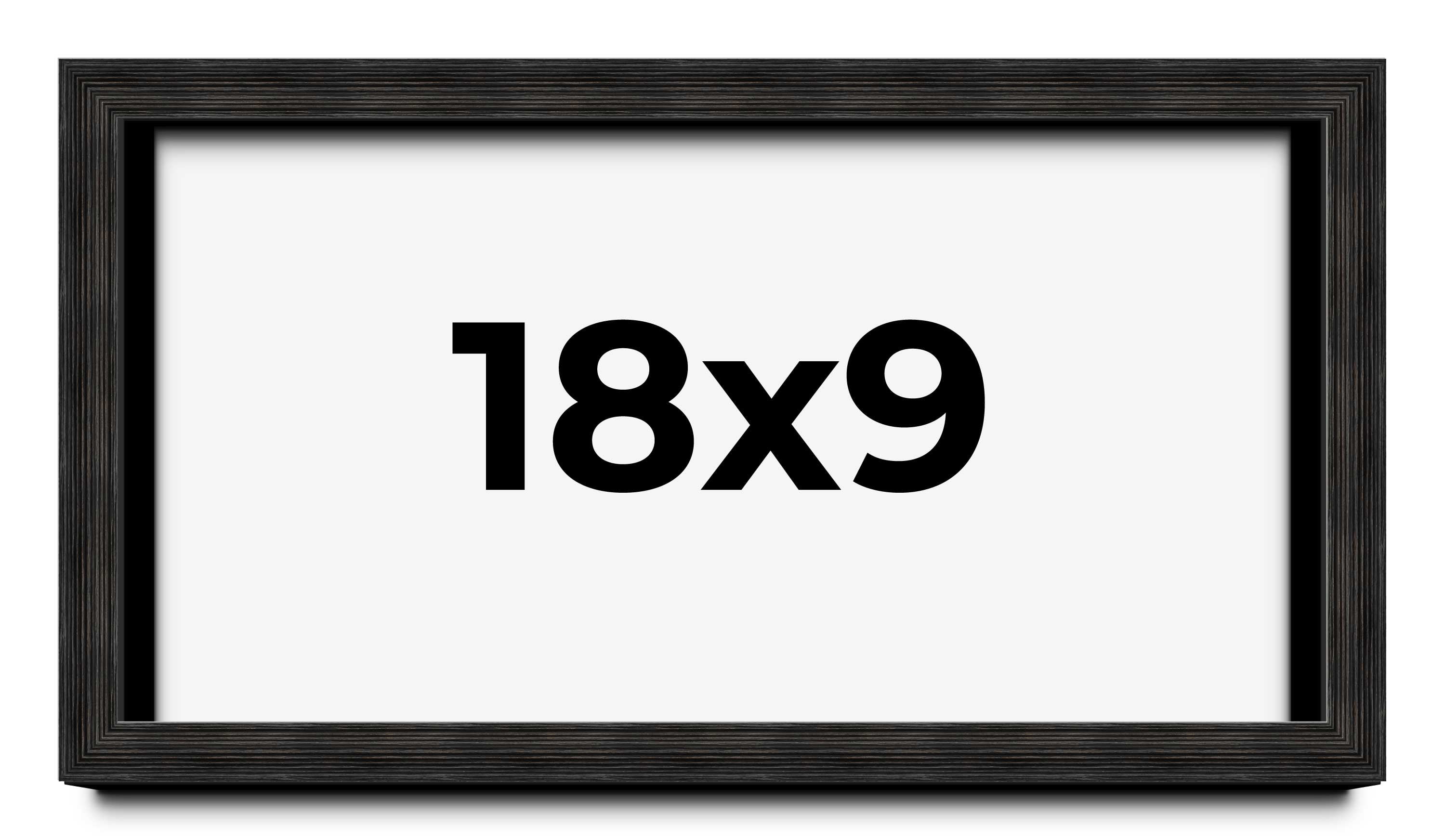18x9 Shadow Box Black Rustic Barnwood Display Frame | 1.125 Inch Deep ...