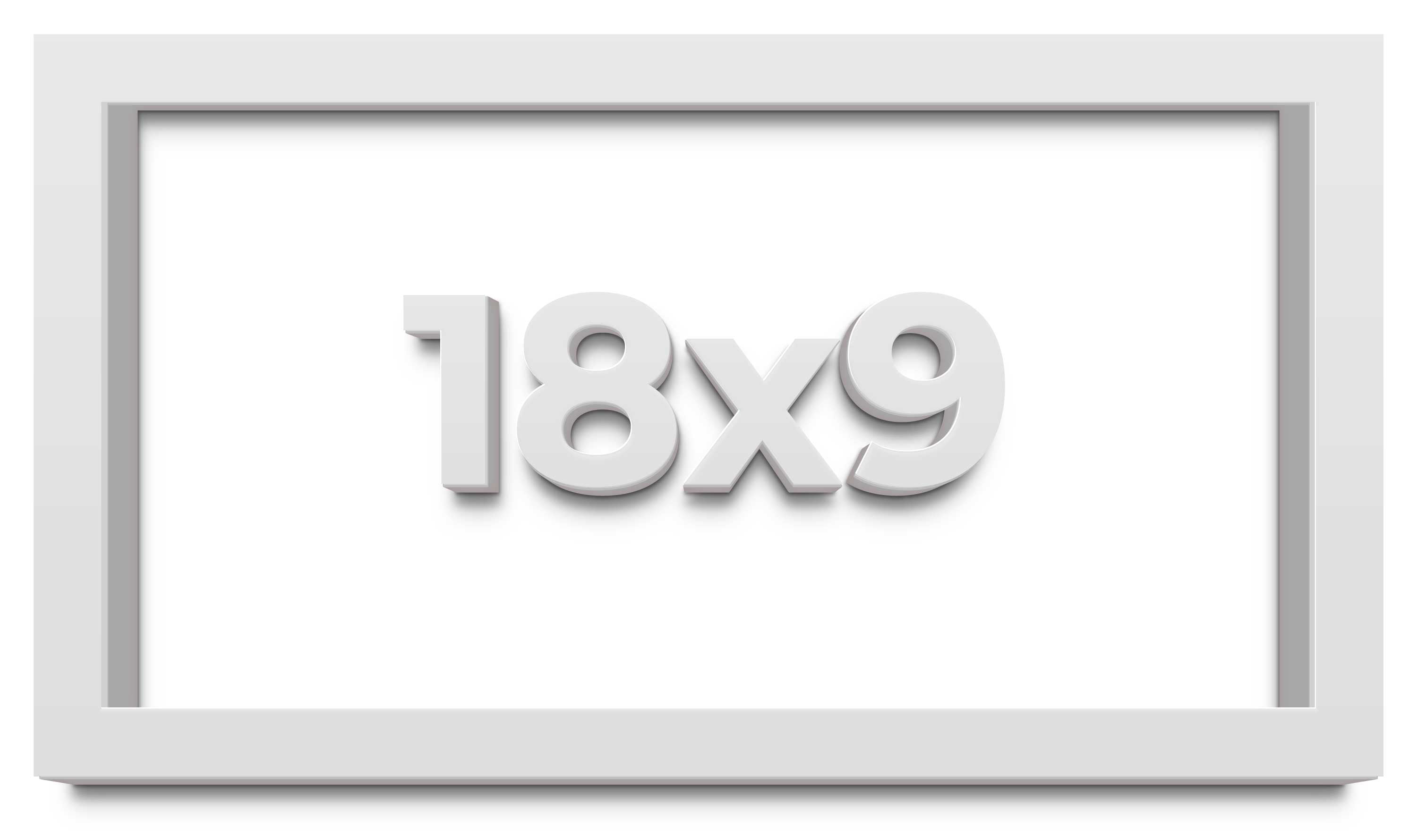 18x9 Shadow Box High Gloss White Display Frame | 1.625 Inches Deep | 1 ...