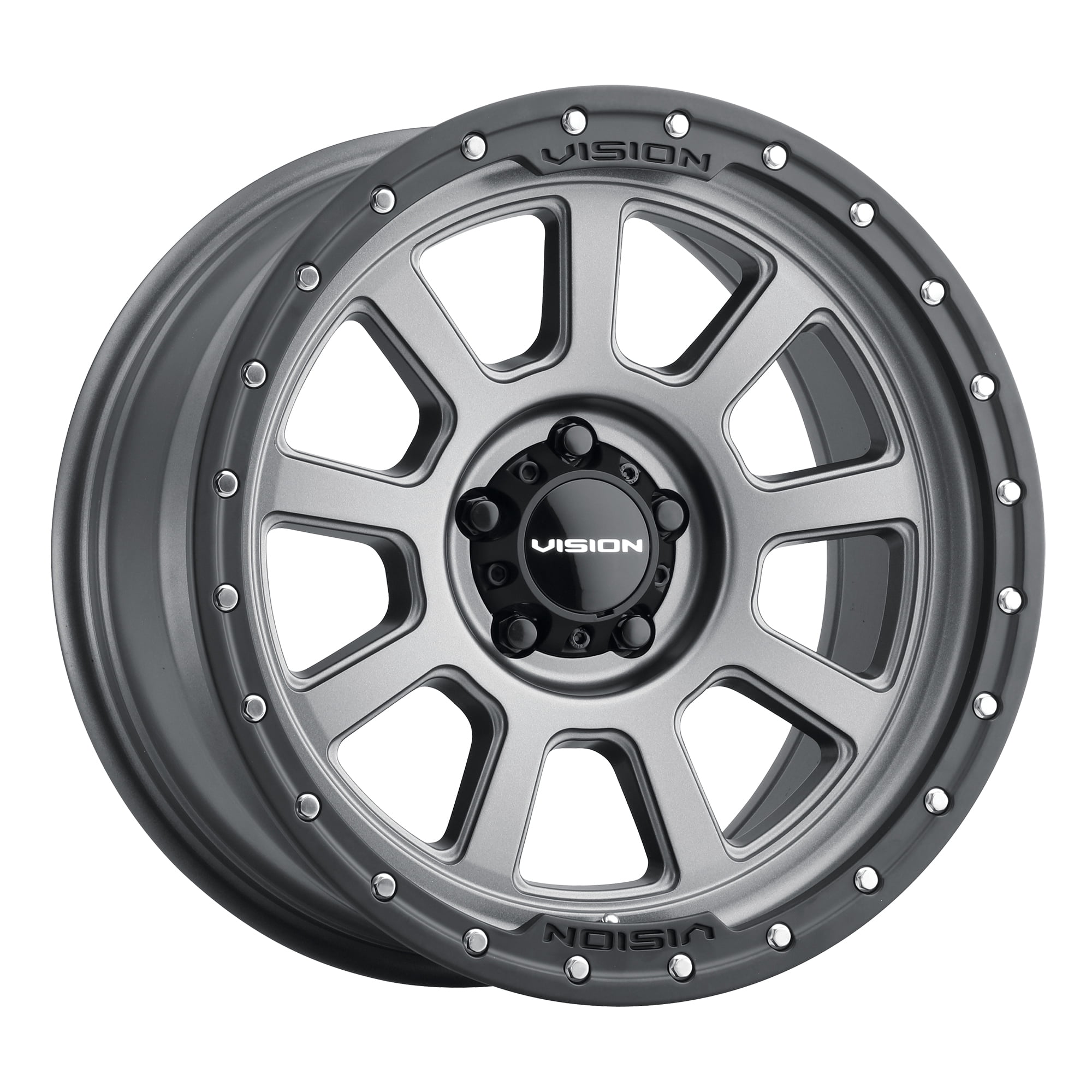 18x9 Vision 350 Ojos Satin Grey Wheel 5x5.5 (12mm) - Walmart.com
